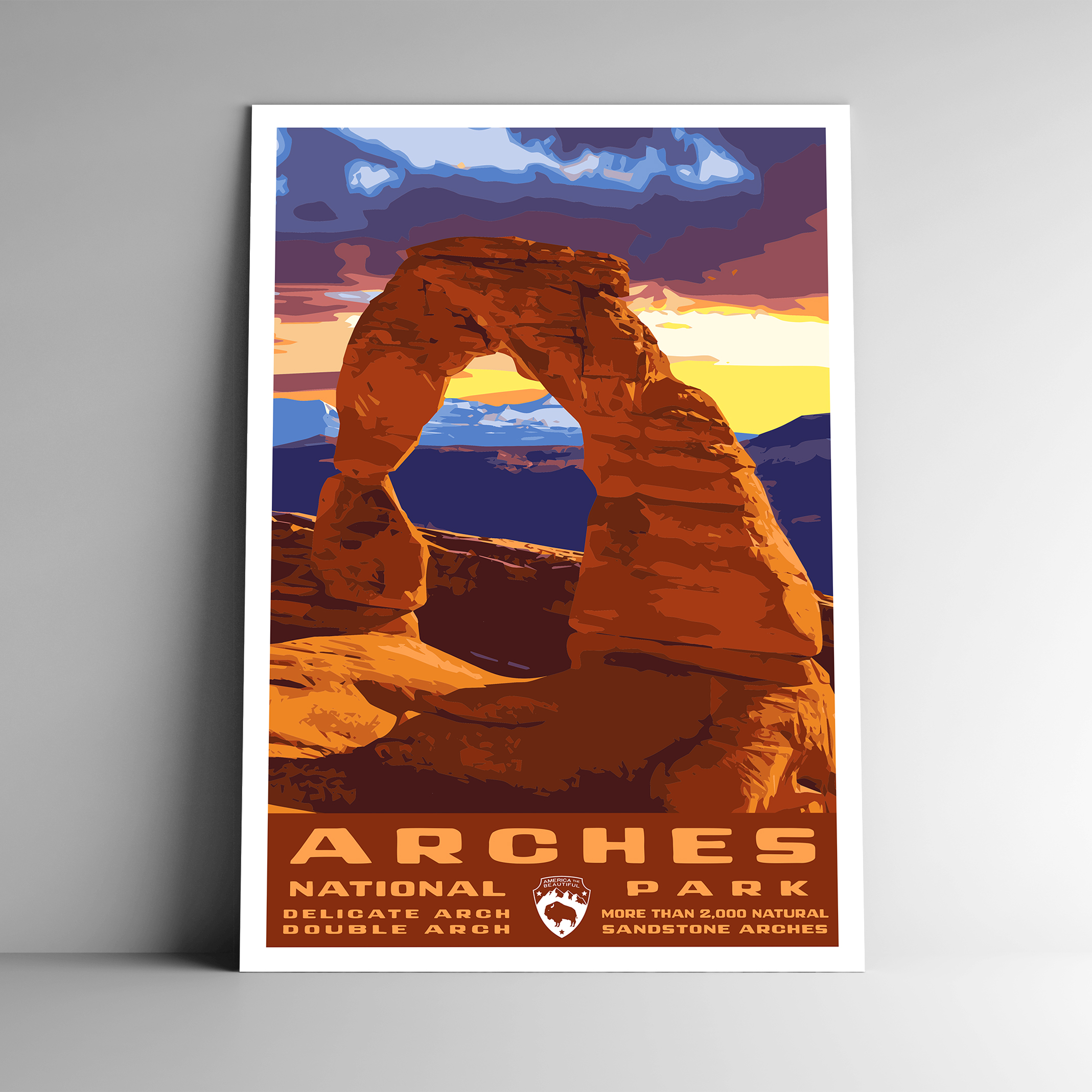 Arches National Park Poster / Postcard - Go See Design