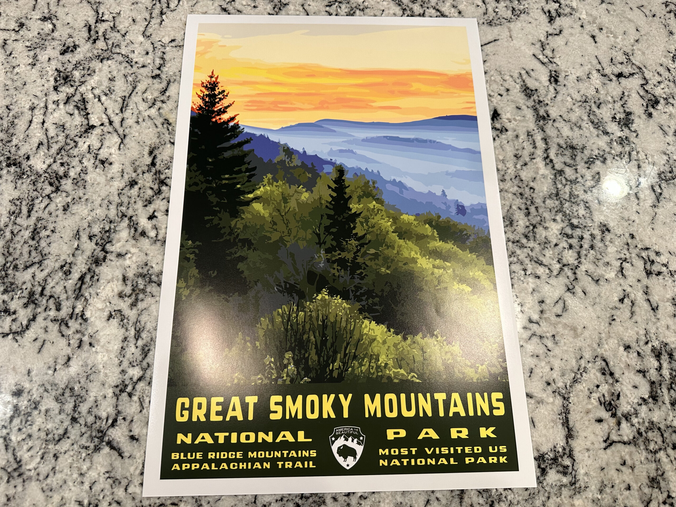 Great Smoky Mountains National Park Poster / Postcard - Go See Design