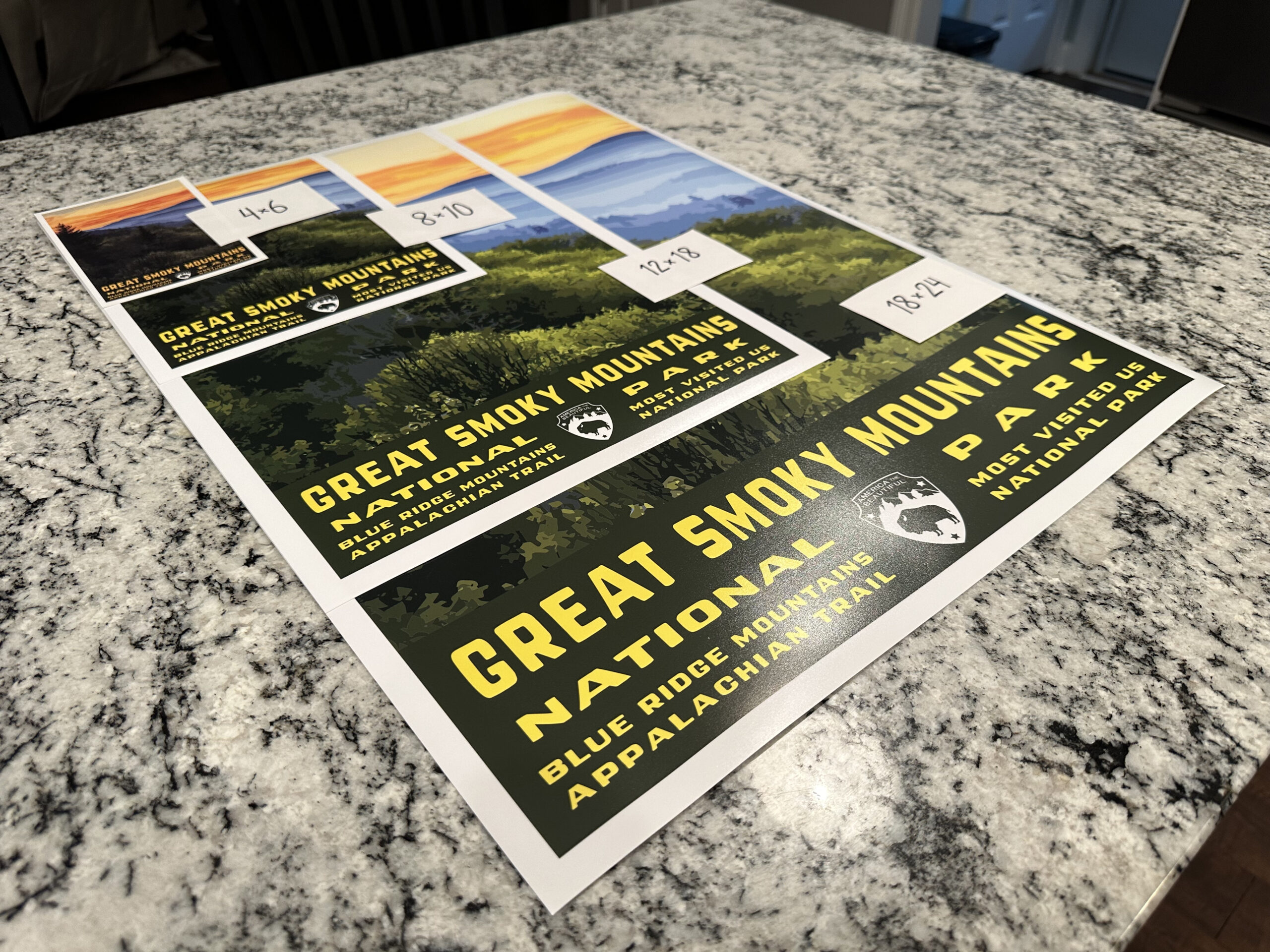 Great Smoky Mountains National Park Poster / Postcard - Go See Design