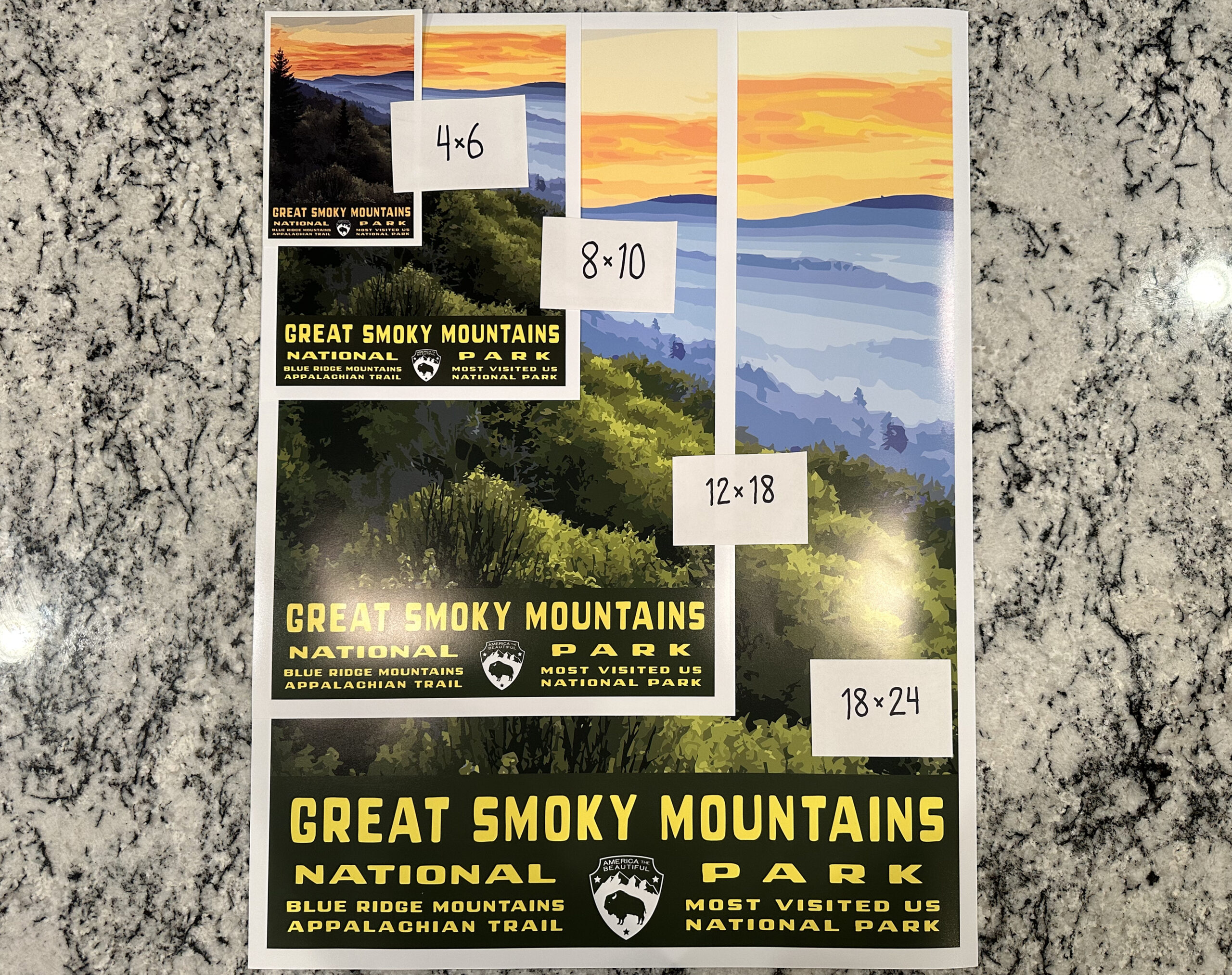 Great Smoky Mountains National Park Poster / Postcard - Go See Design