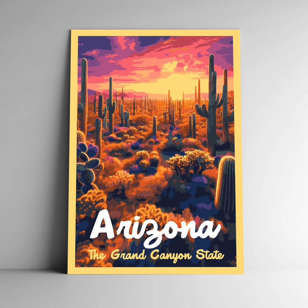 Arizona: The Grand Canyon State Poster / Postcard - Go See Design