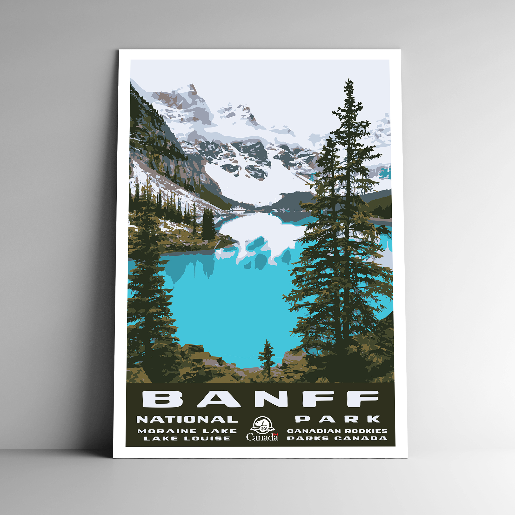 Banff National Park Poster / Postcard - Go See Design