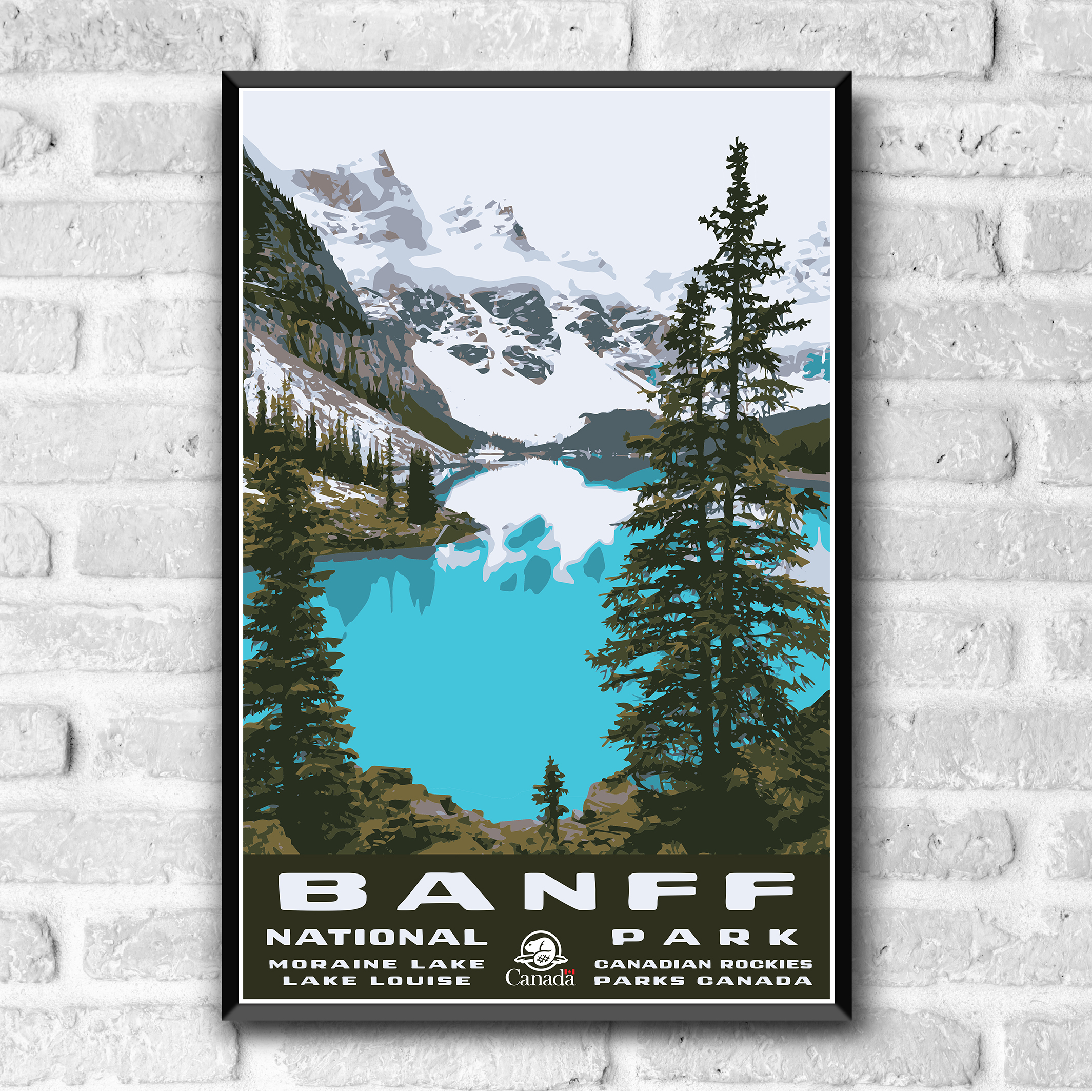 Banff National Park Poster / Postcard - Go See Design