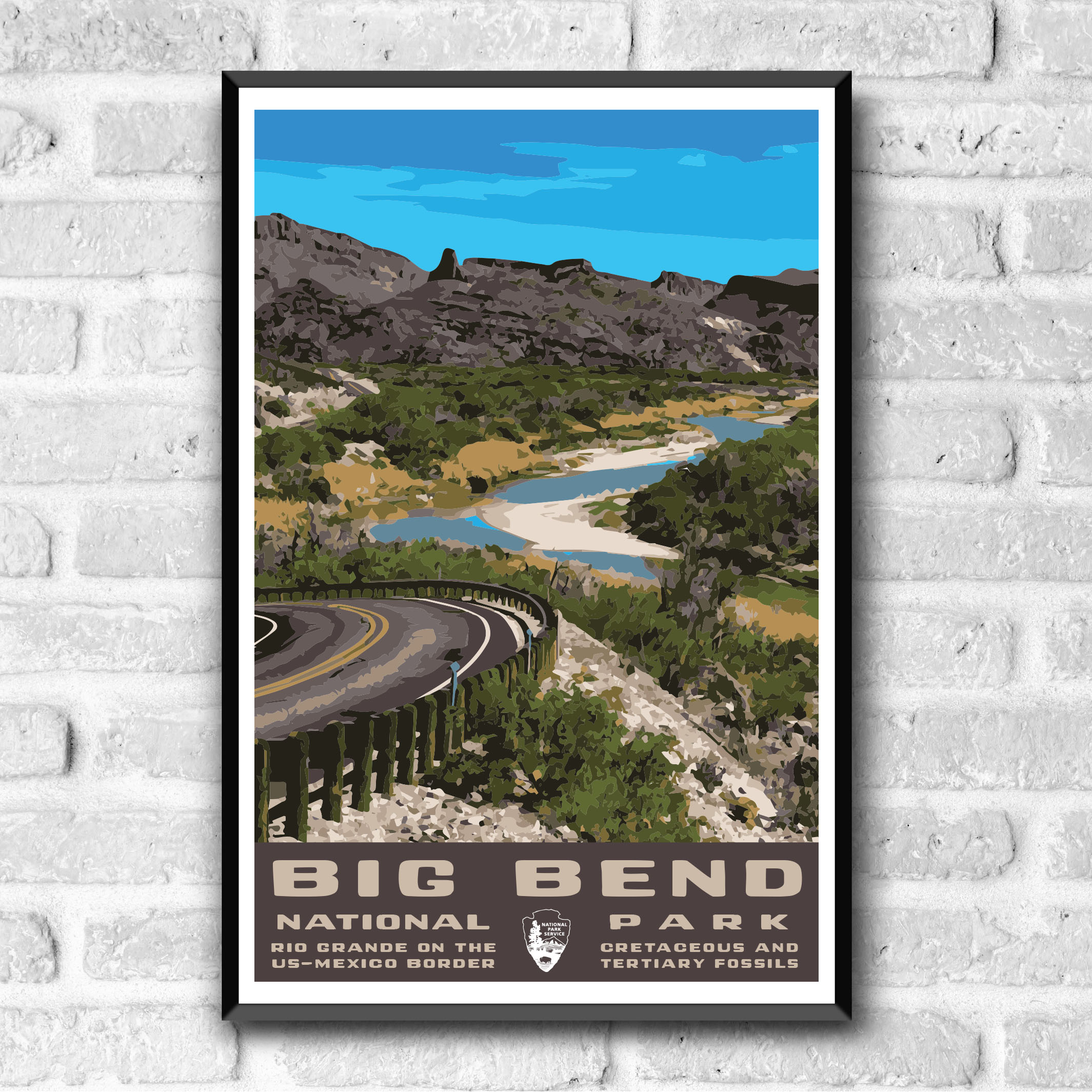 Big Bend National Park Poster / Postcard - Go See Design