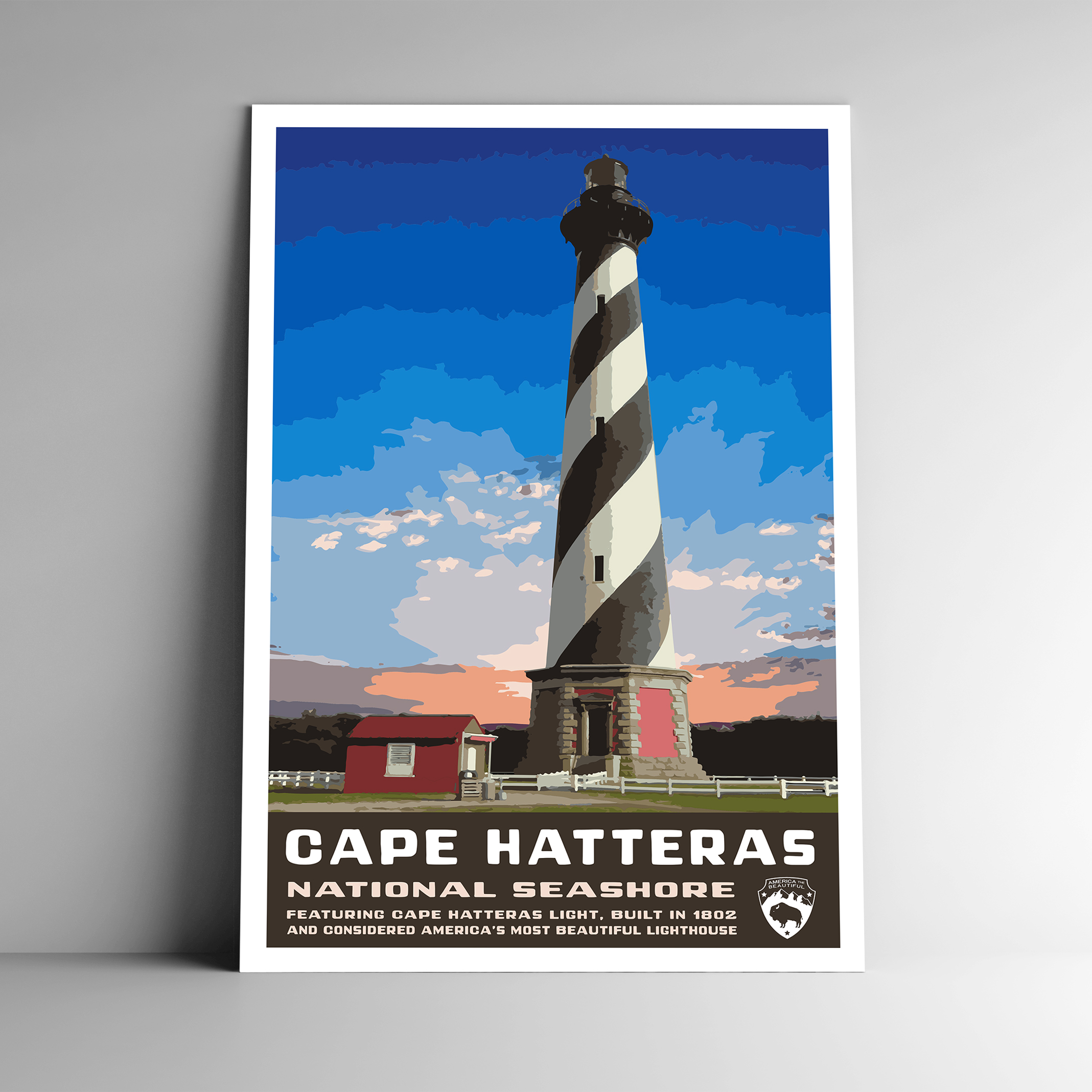 Cape Hatteras National Seashore Poster / Postcard - Go See Design