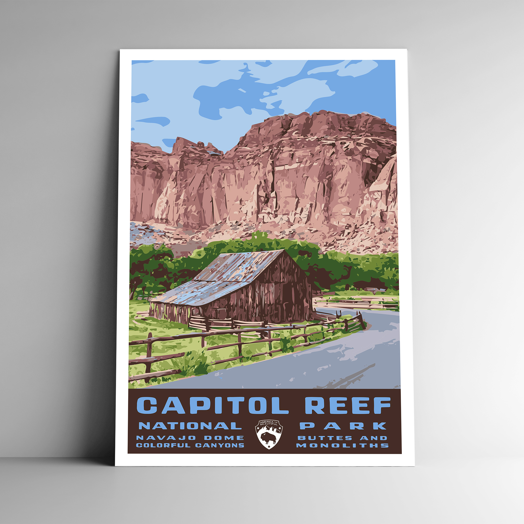 Capitol Reef National Park Poster / Postcard - Go See Design