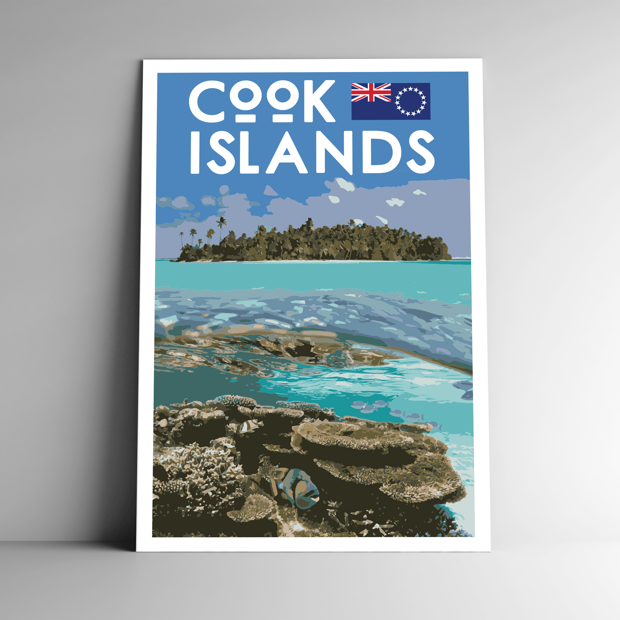 Cook Islands Poster / Postcard - Go See Design