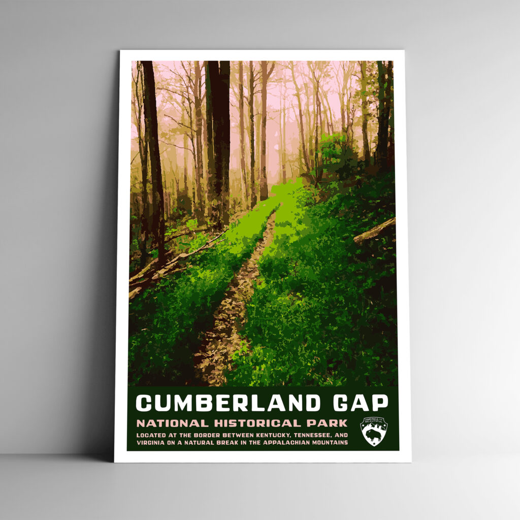 Cumberland Gap National Historical Park Poster / Postcard - Go See Design