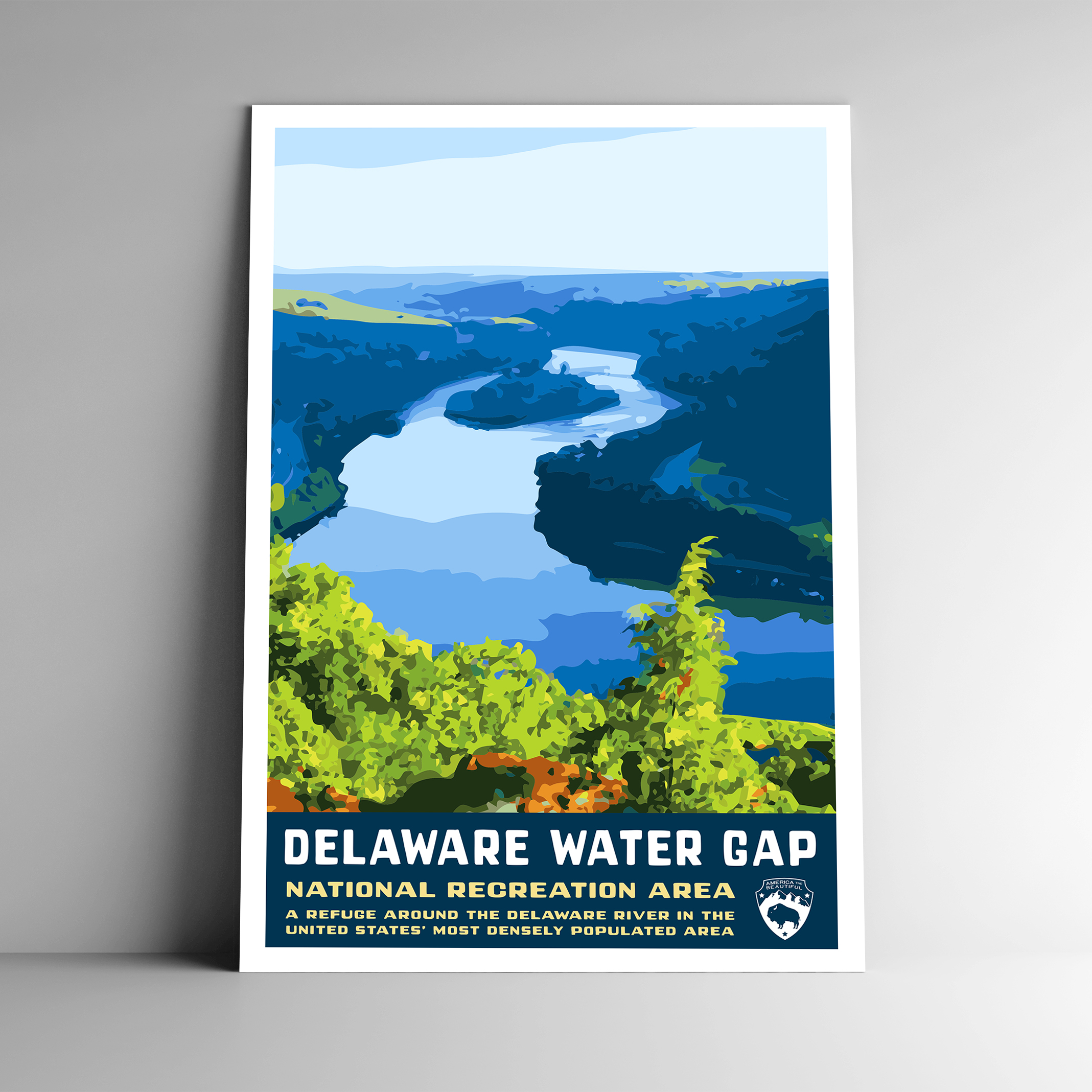 Delaware Water Gap National Recreation Area Poster / Postcard - Go See ...