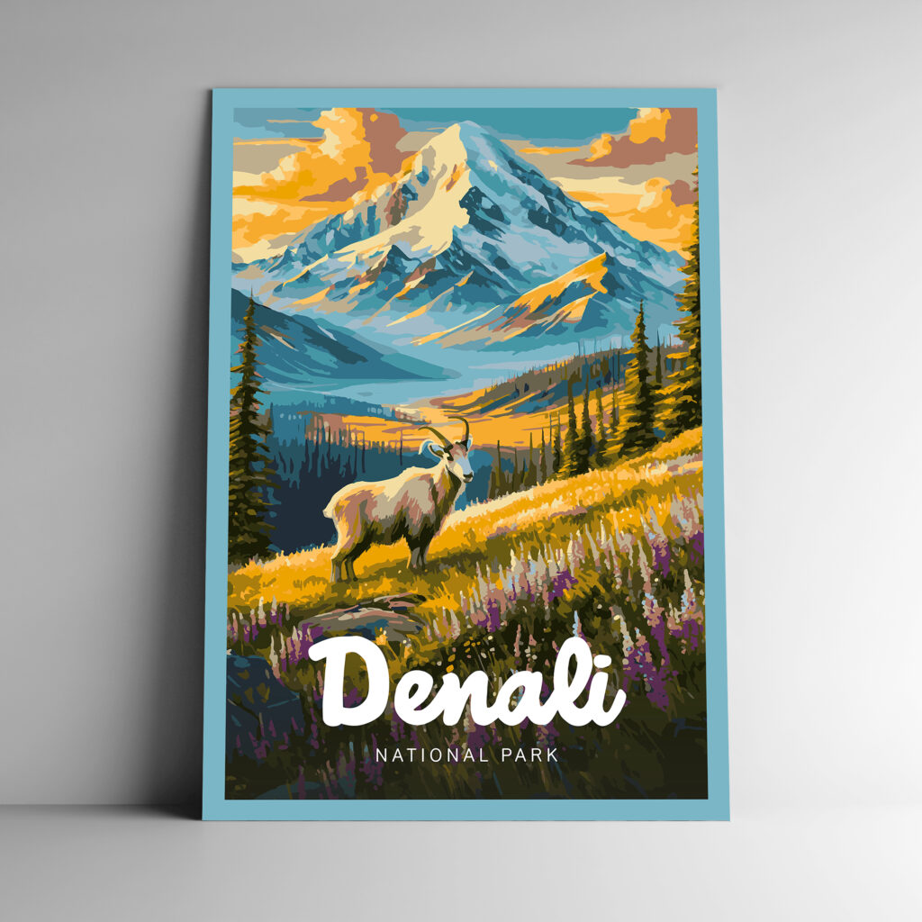Denali National Park Poster / Postcard - Go See Design