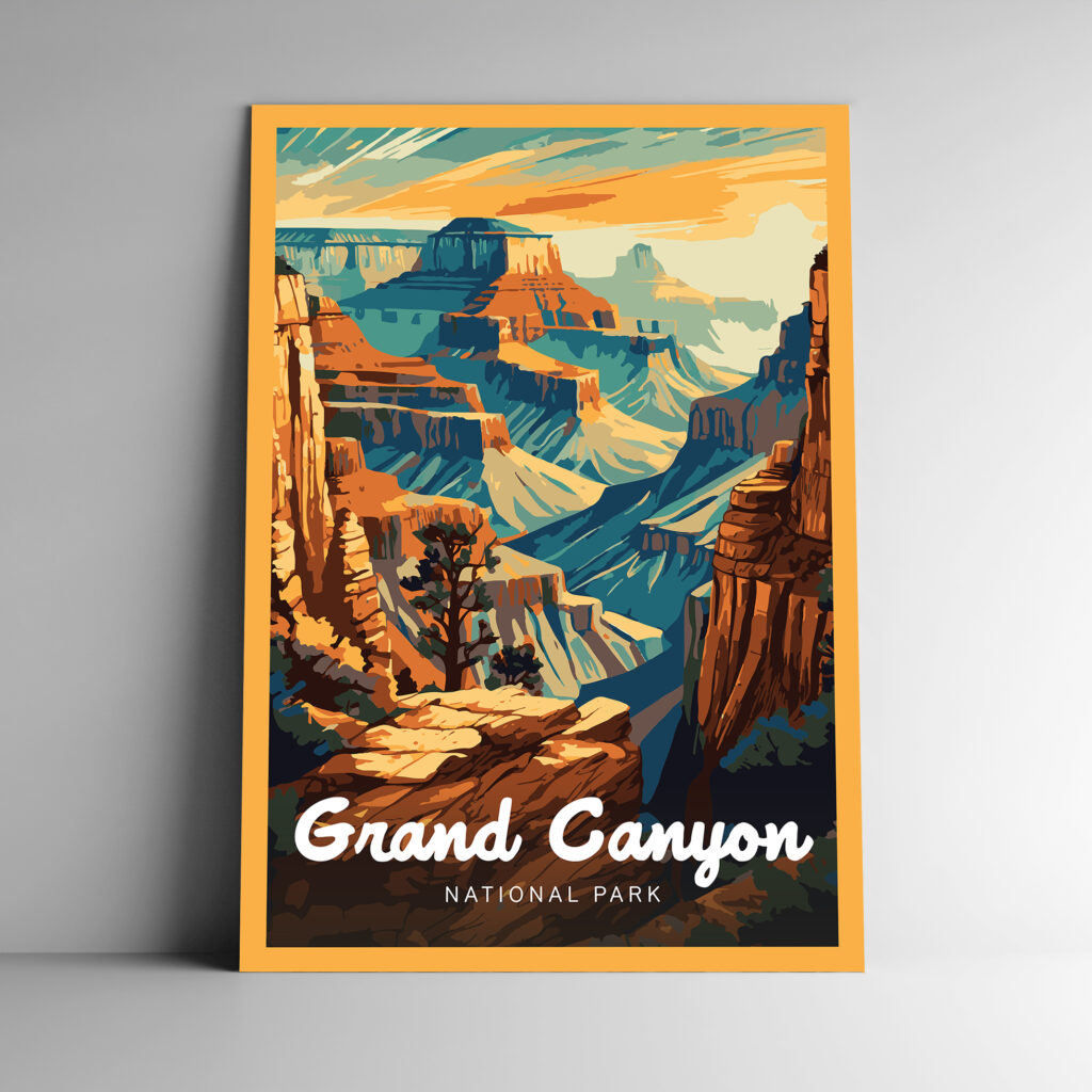Grand Canyon National Park Poster / Postcard - Go See Design