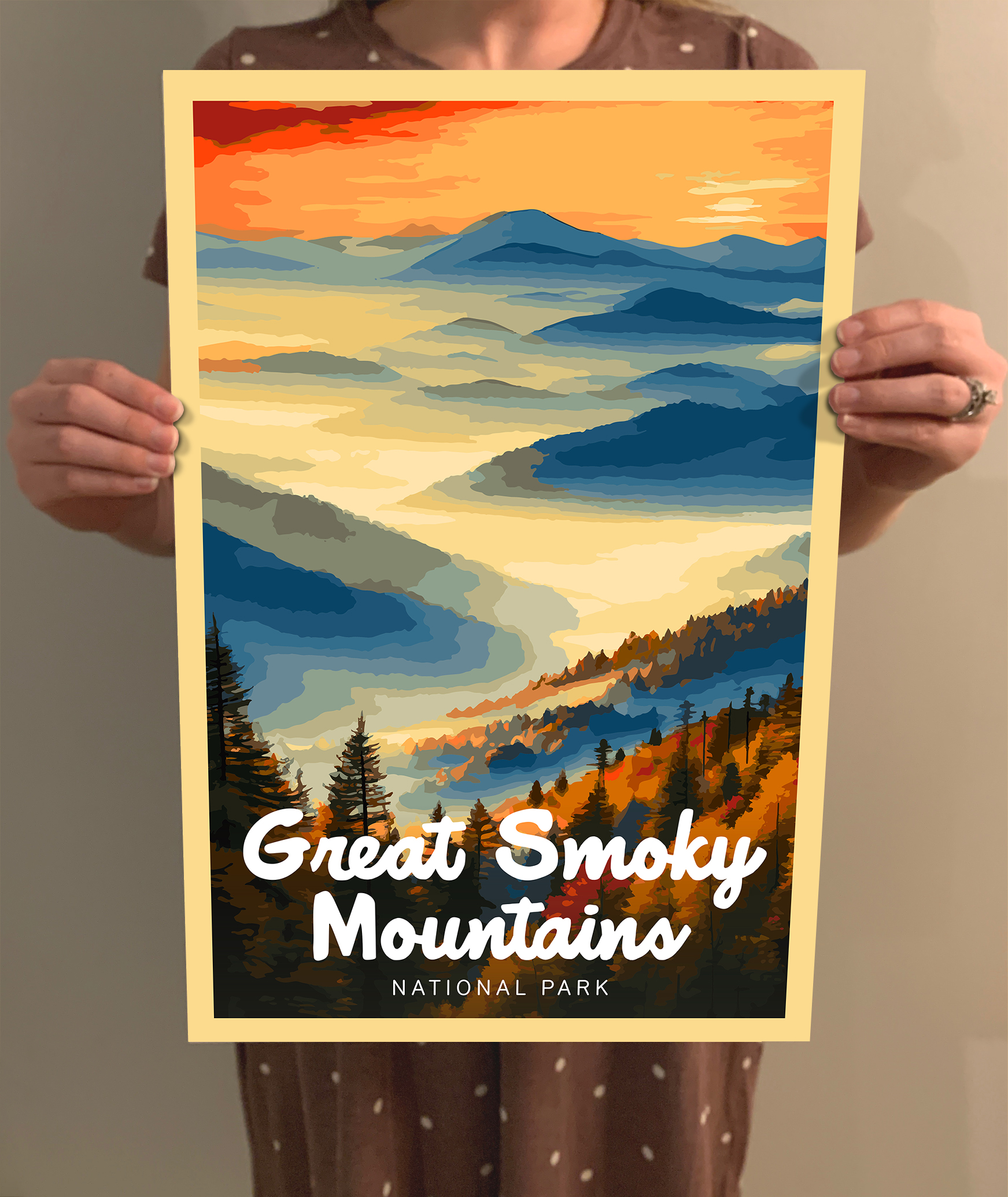 Great Smoky Mountains National Park Poster / Postcard - Go See Design