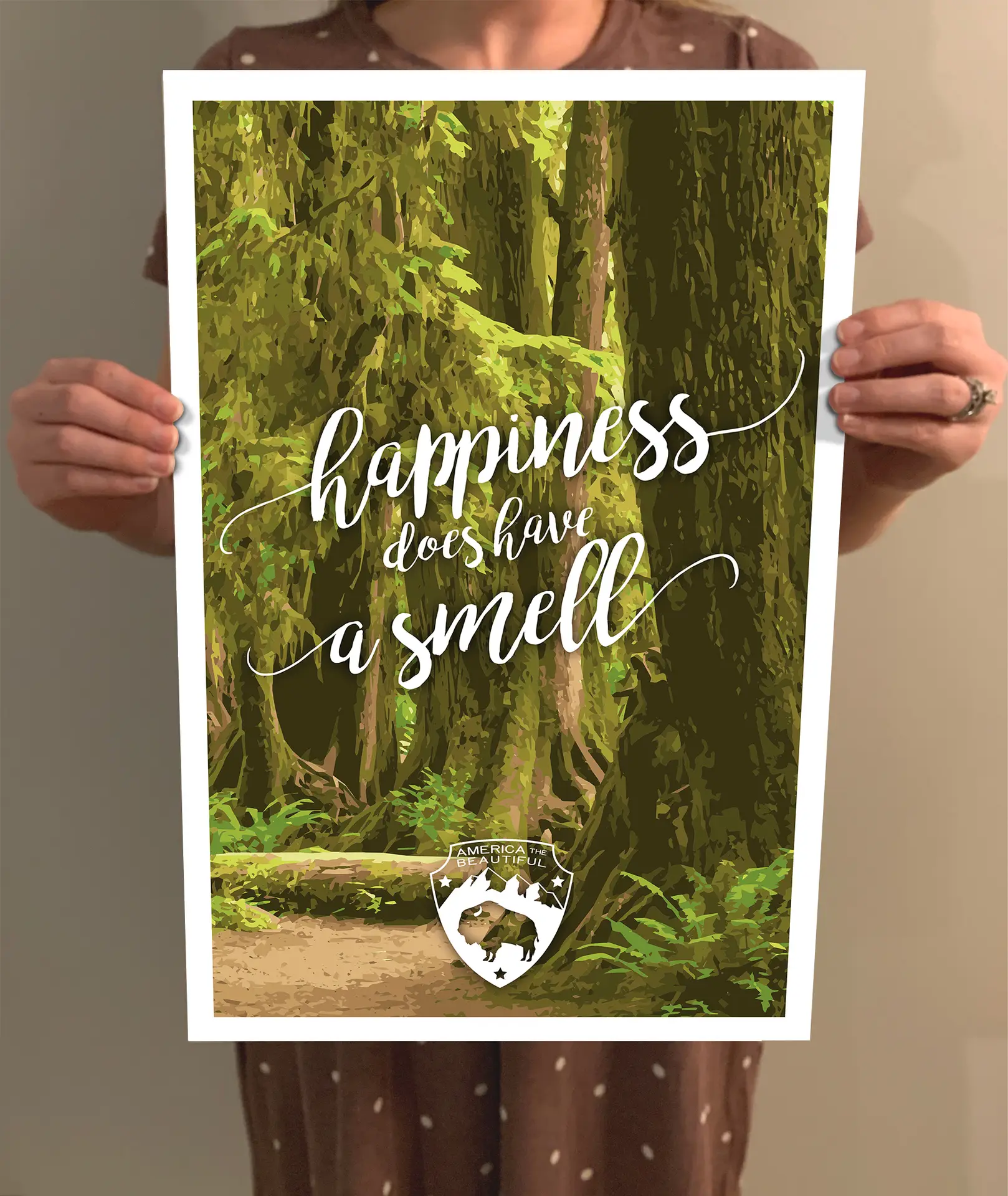 Happiness Does Have a Smell Poster / Postcard - Go See Design