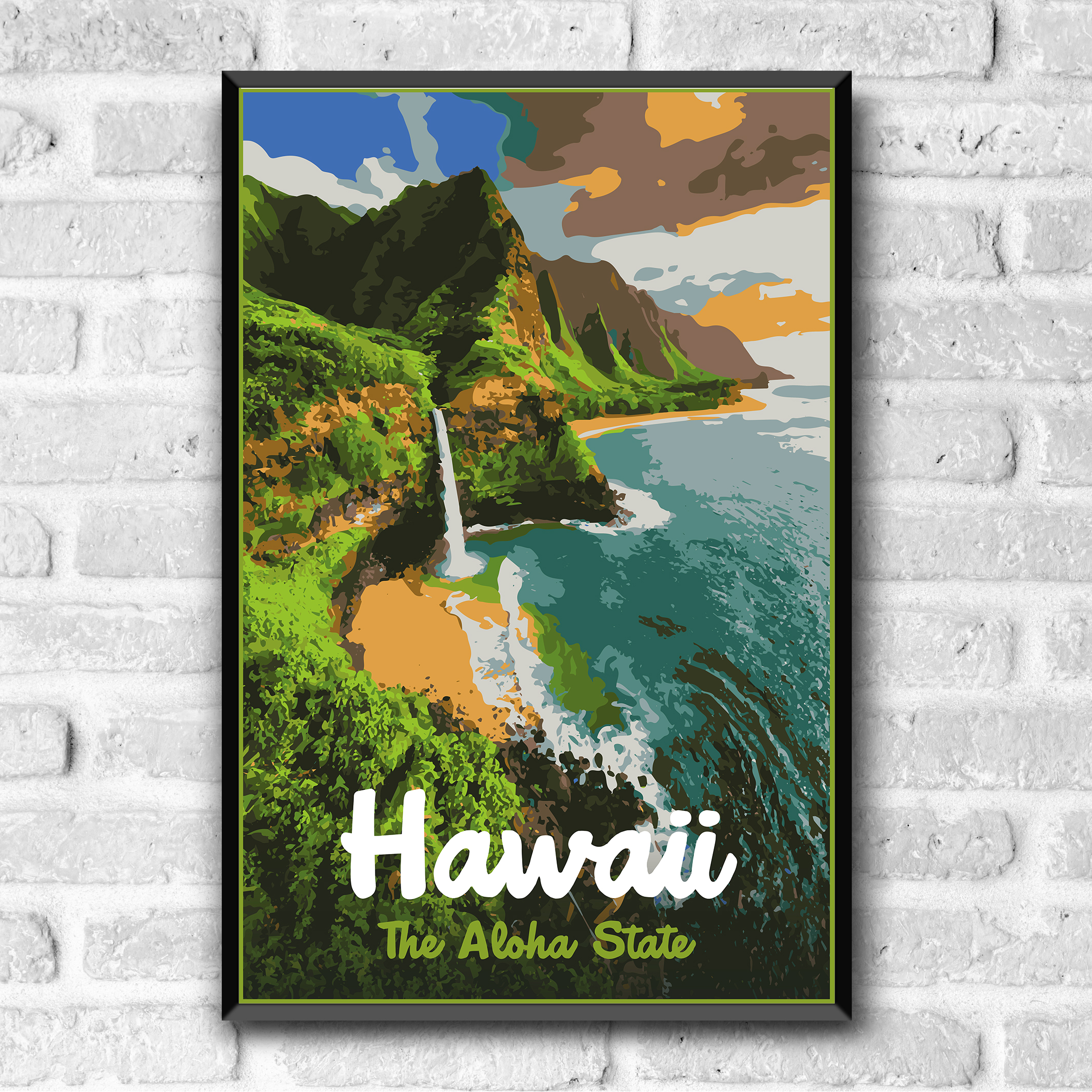 Hawaii: The Aloha State Poster / Postcard - Go See Design