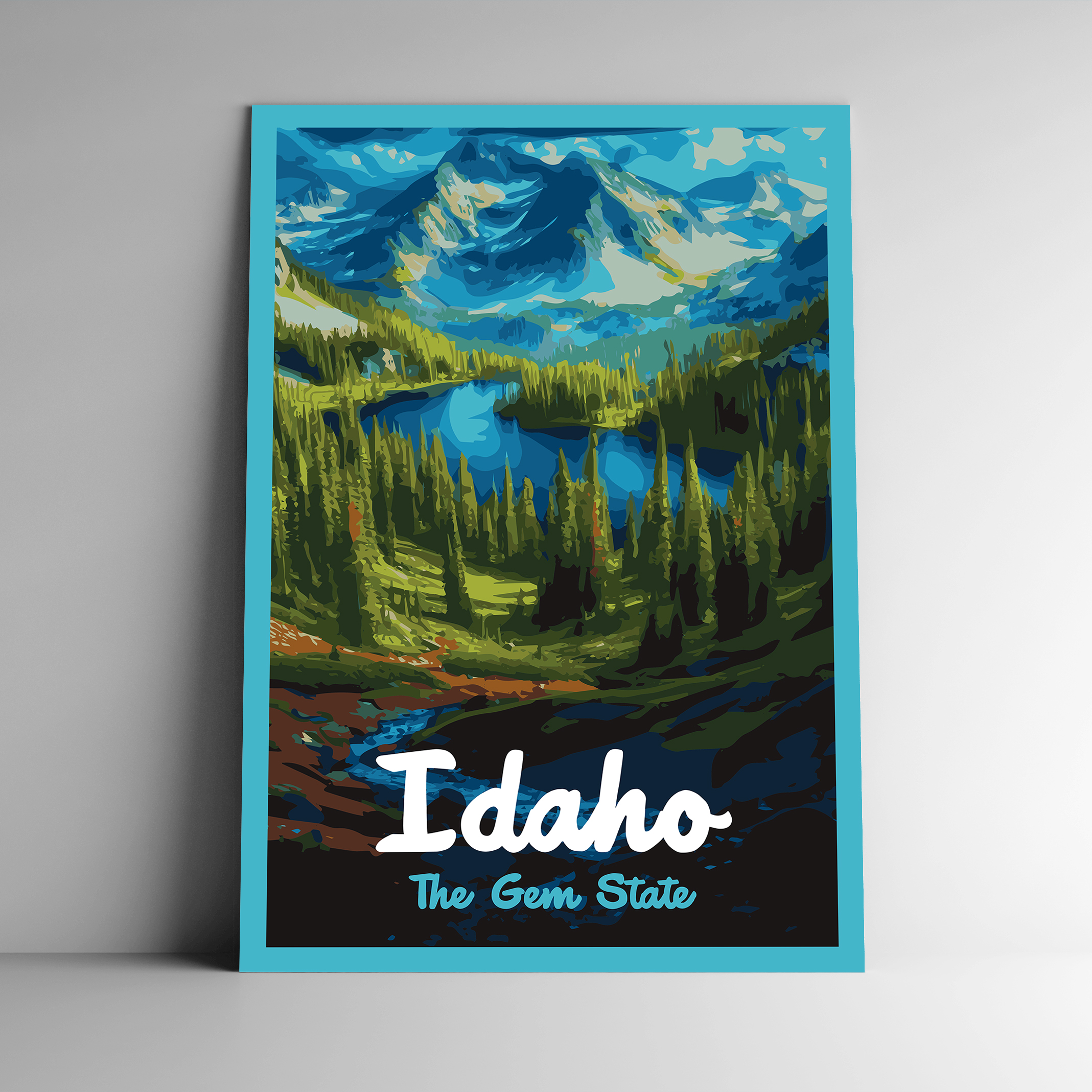 Idaho: The Gem State Poster / Postcard - Go See Design