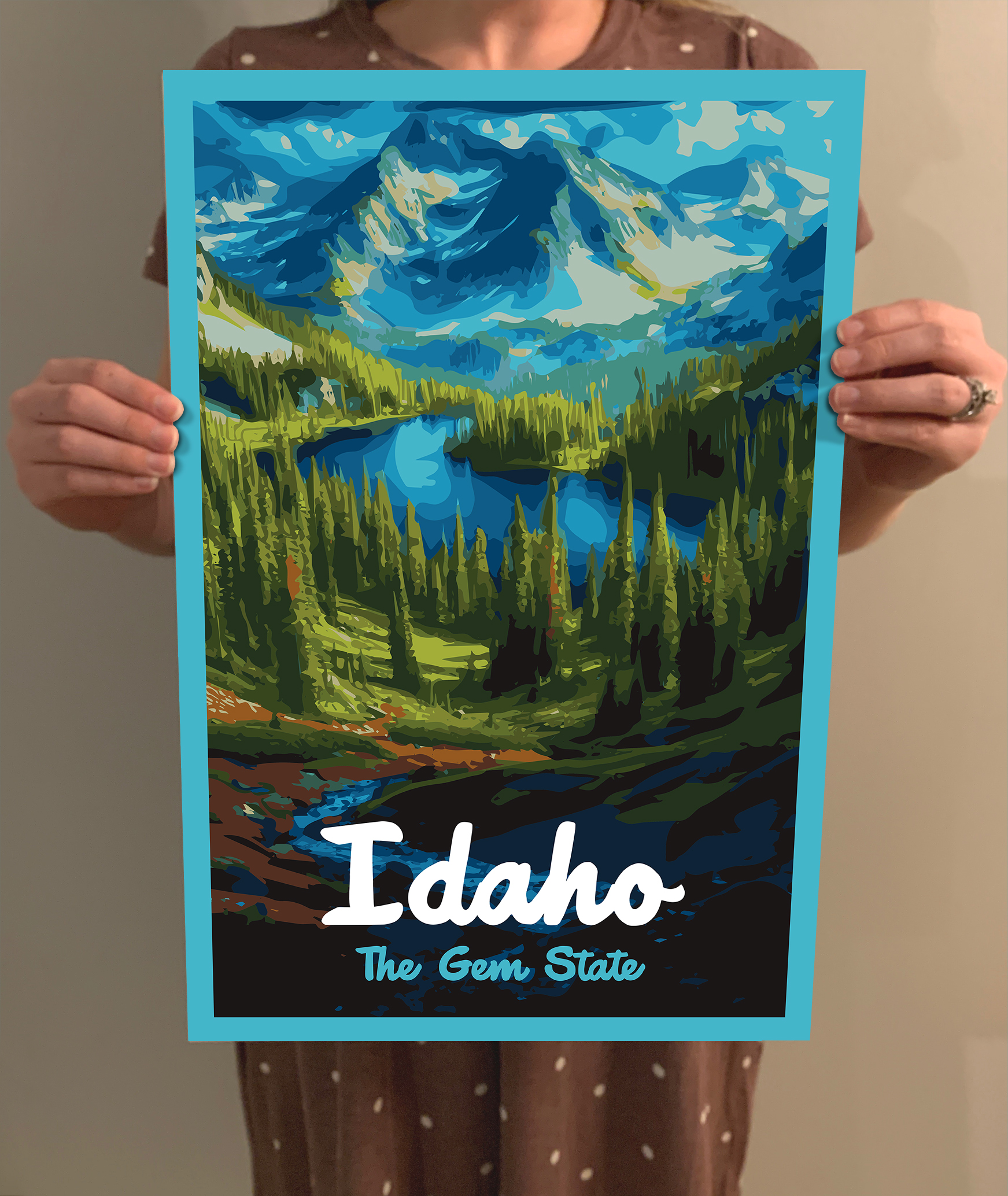 Idaho: The Gem State Poster / Postcard - Go See Design