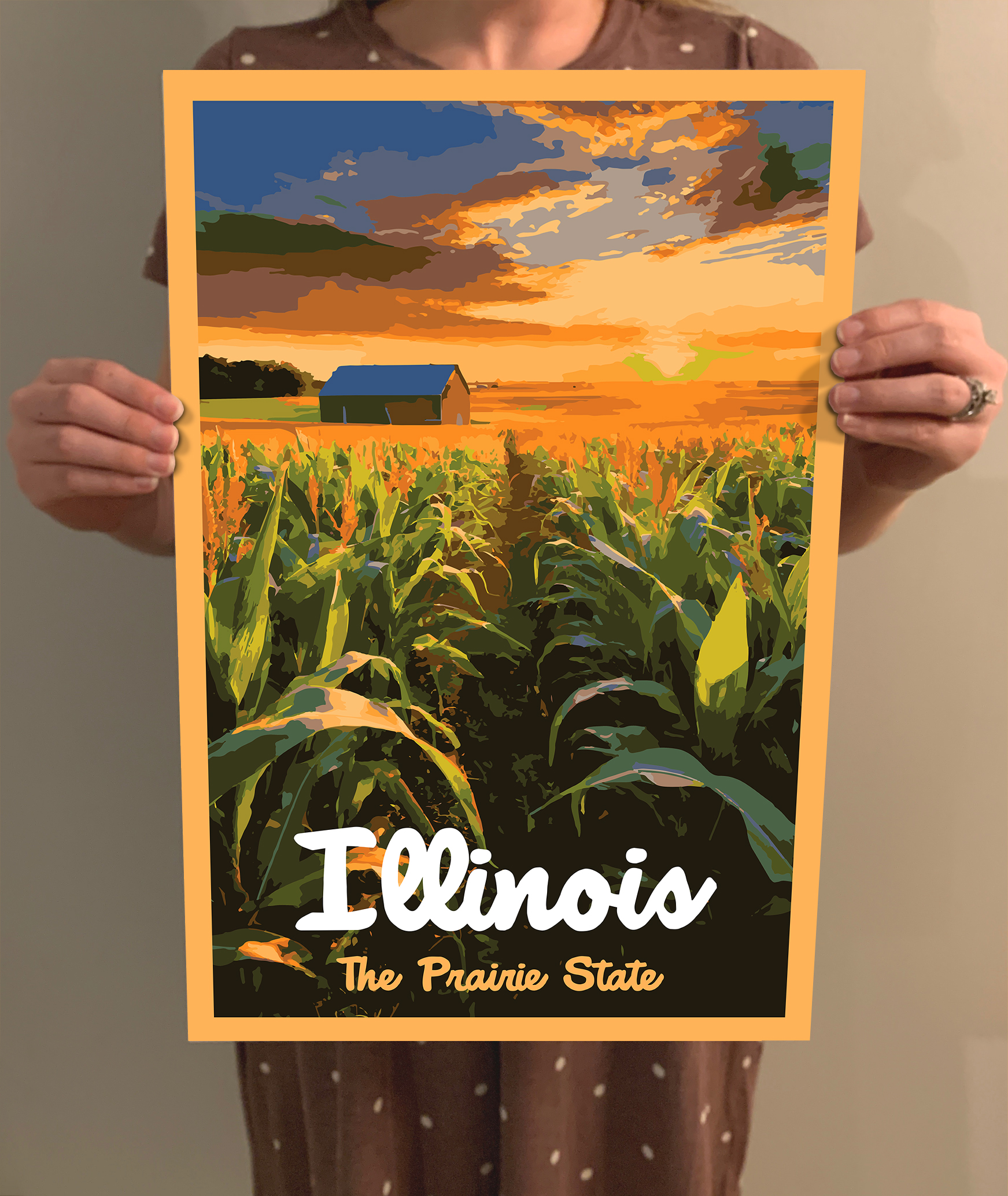 Illinois: The Prairie State Poster / Postcard - Go See Design