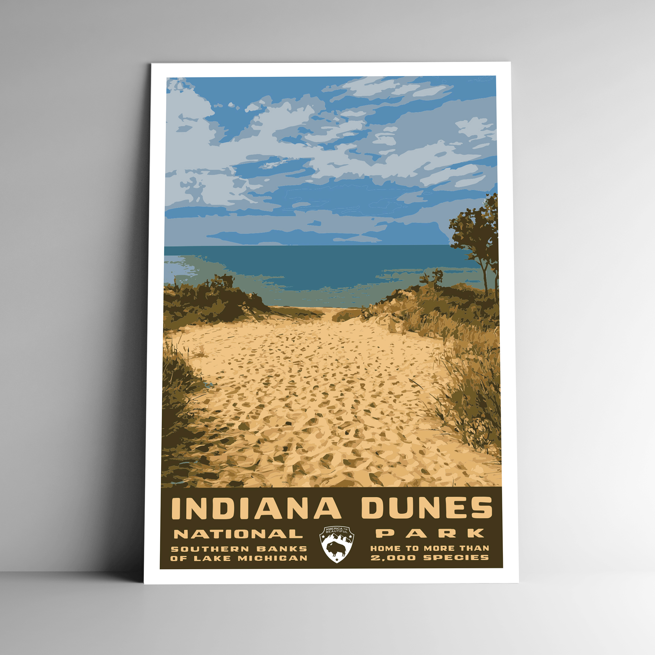 Indiana Dunes National Park Poster / Postcard - Go See Design