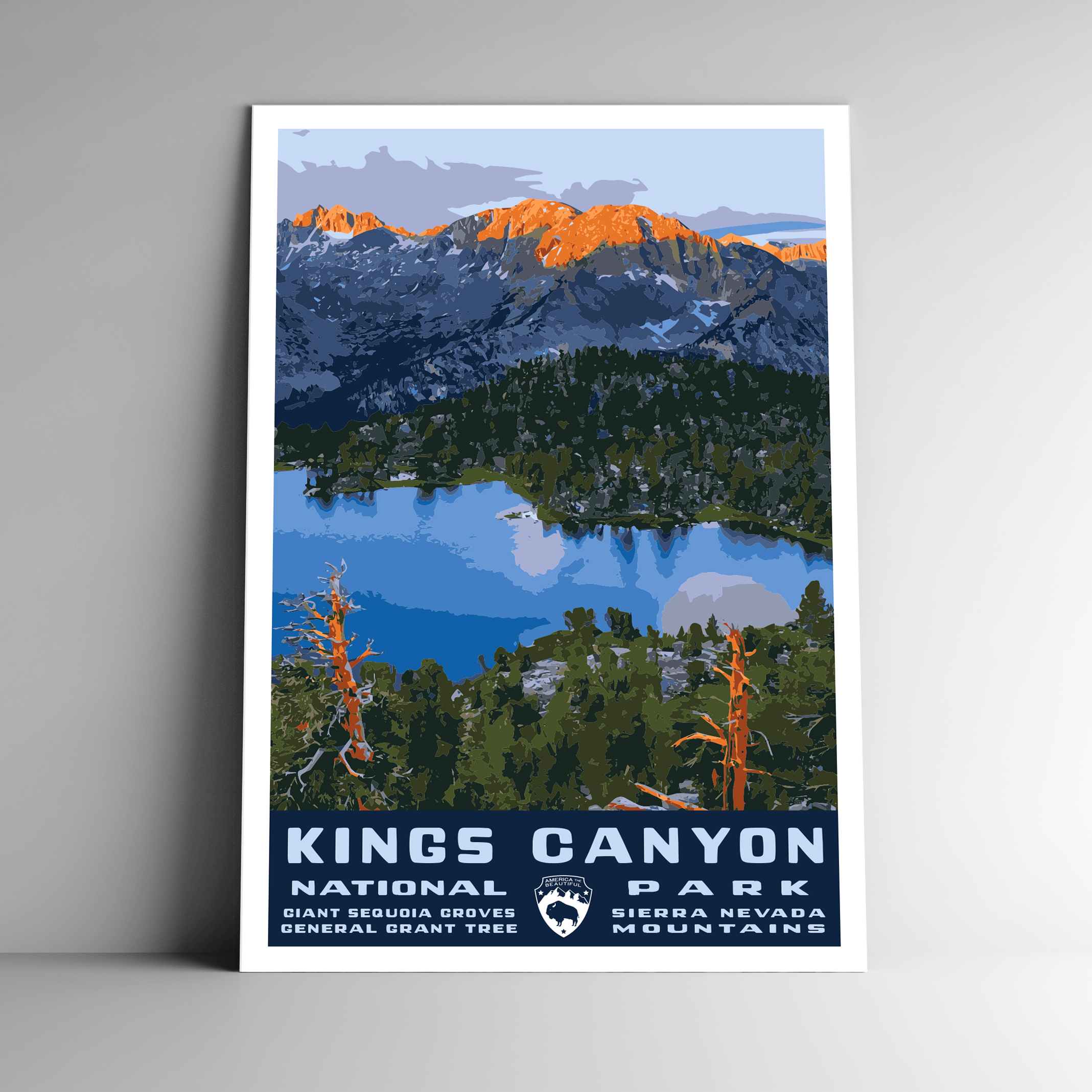 Kings Canyon National Park Poster / Postcard - Go See Design