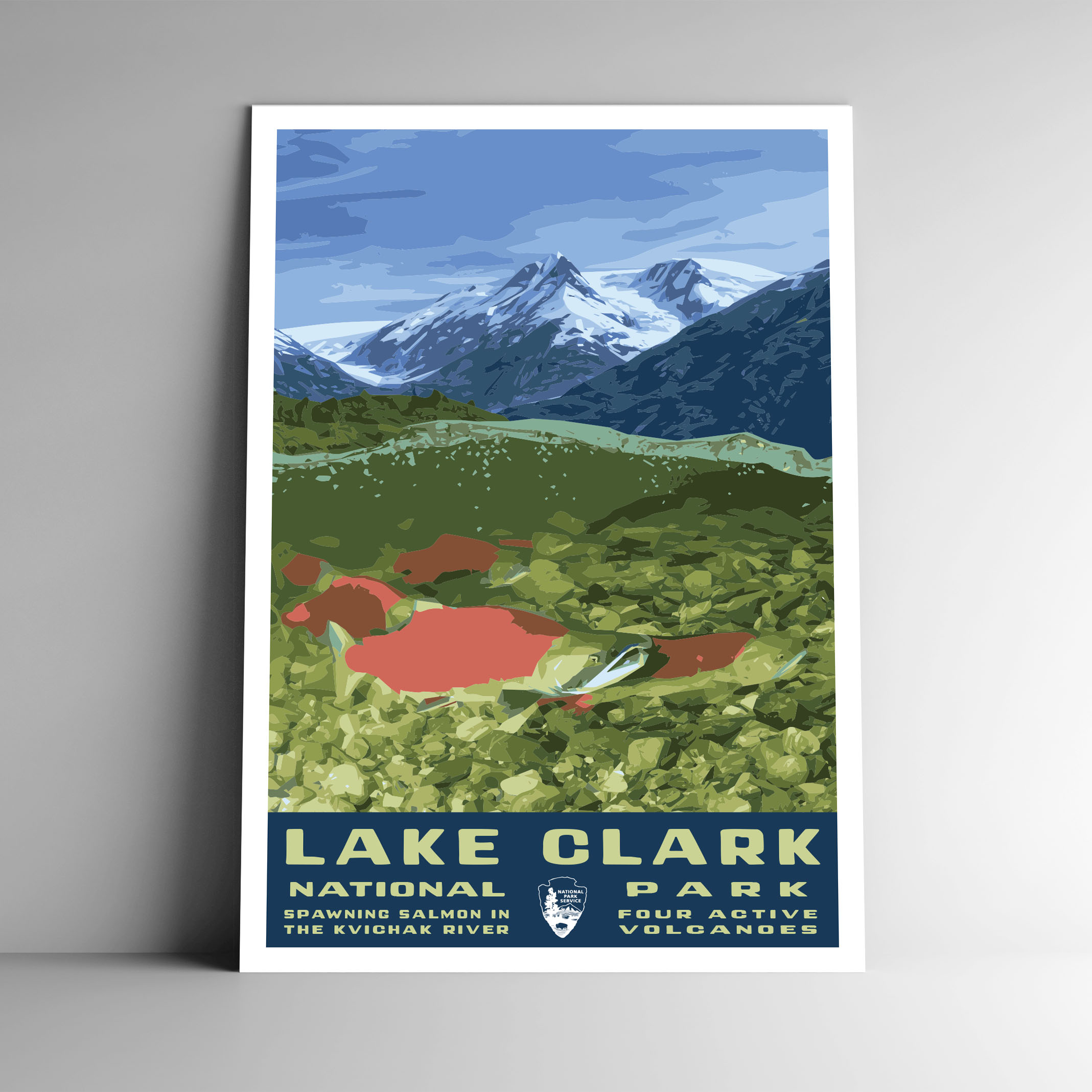 Lake Clark National Park Poster / Postcard - Go See Design