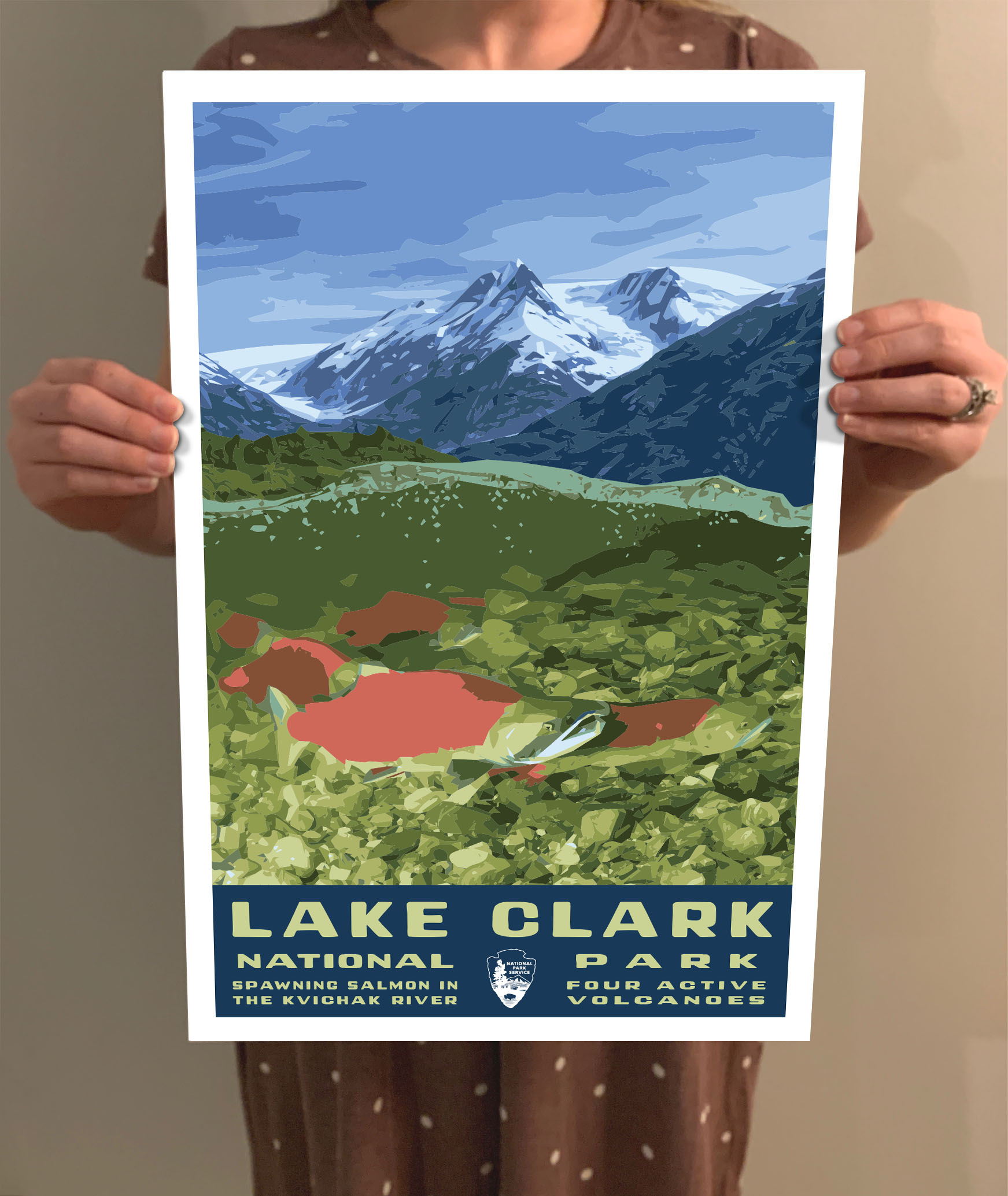 Lake Clark National Park Poster / Postcard - Go See Design