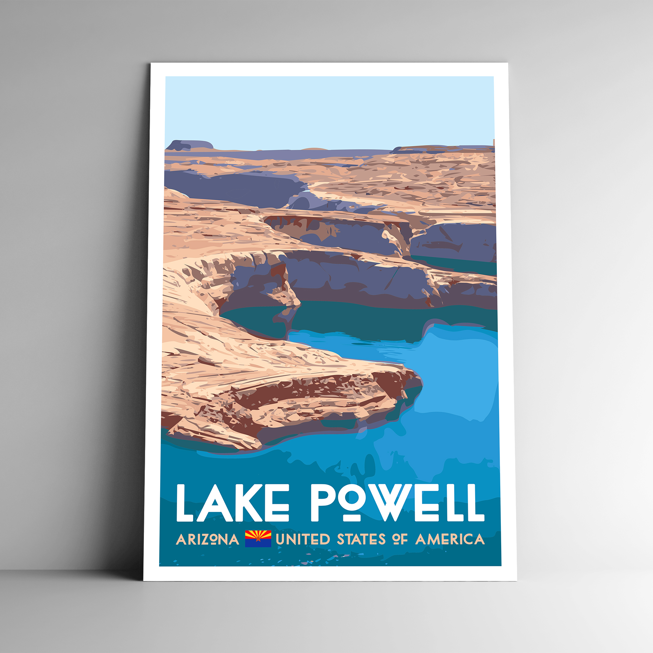 Lake Powell Arizona Poster / Postcard - Go See Design