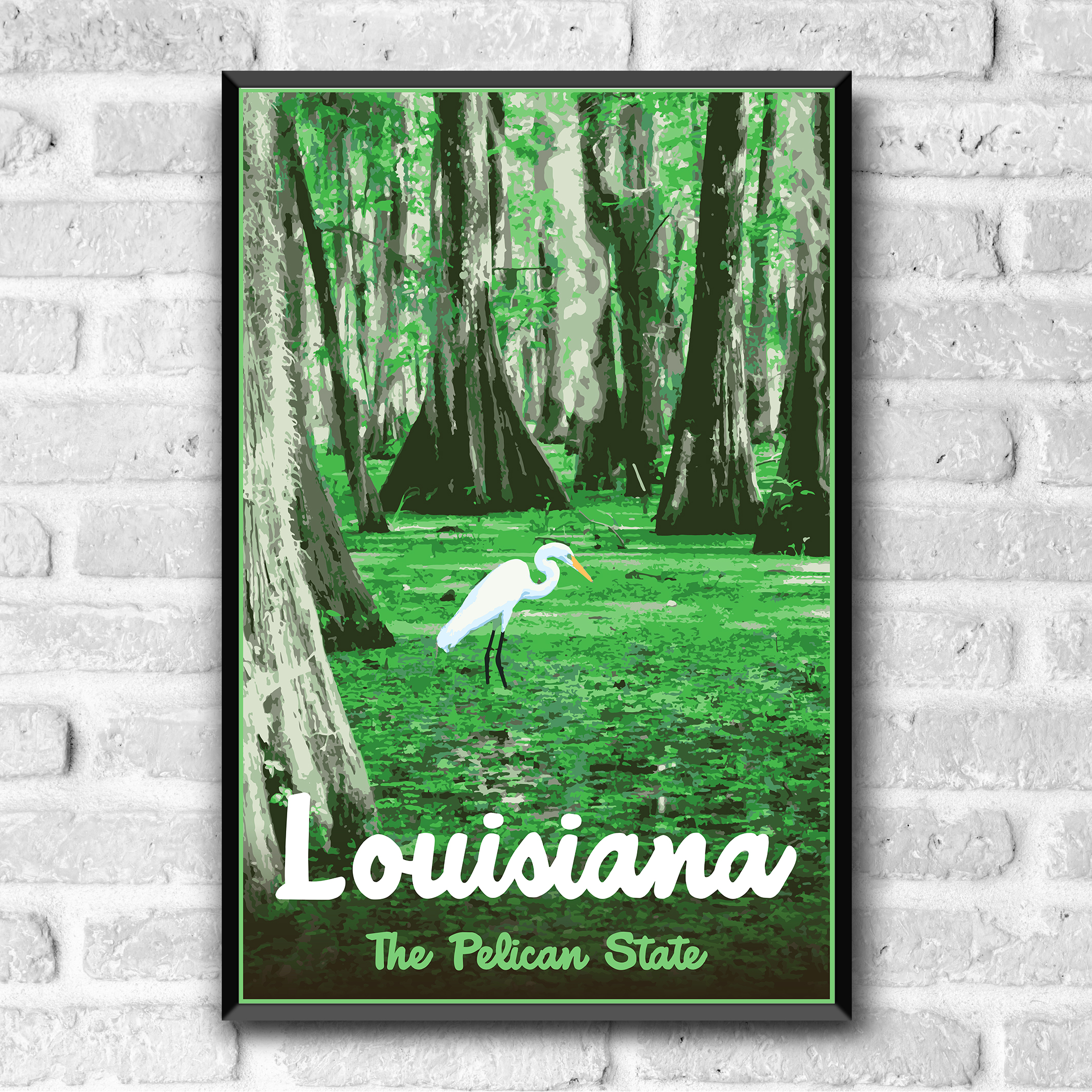 Louisiana: The Pelican State Poster / Postcard - Go See Design