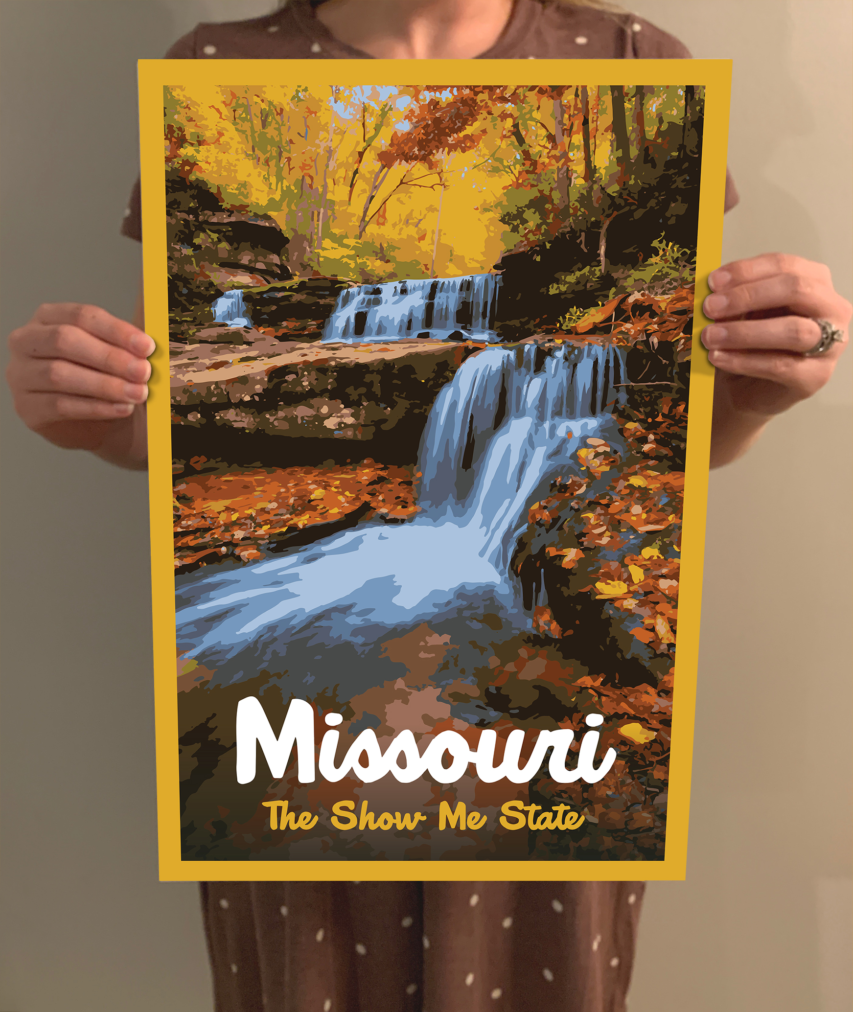Missouri: The Show Me State Poster / Postcard - Go See Design