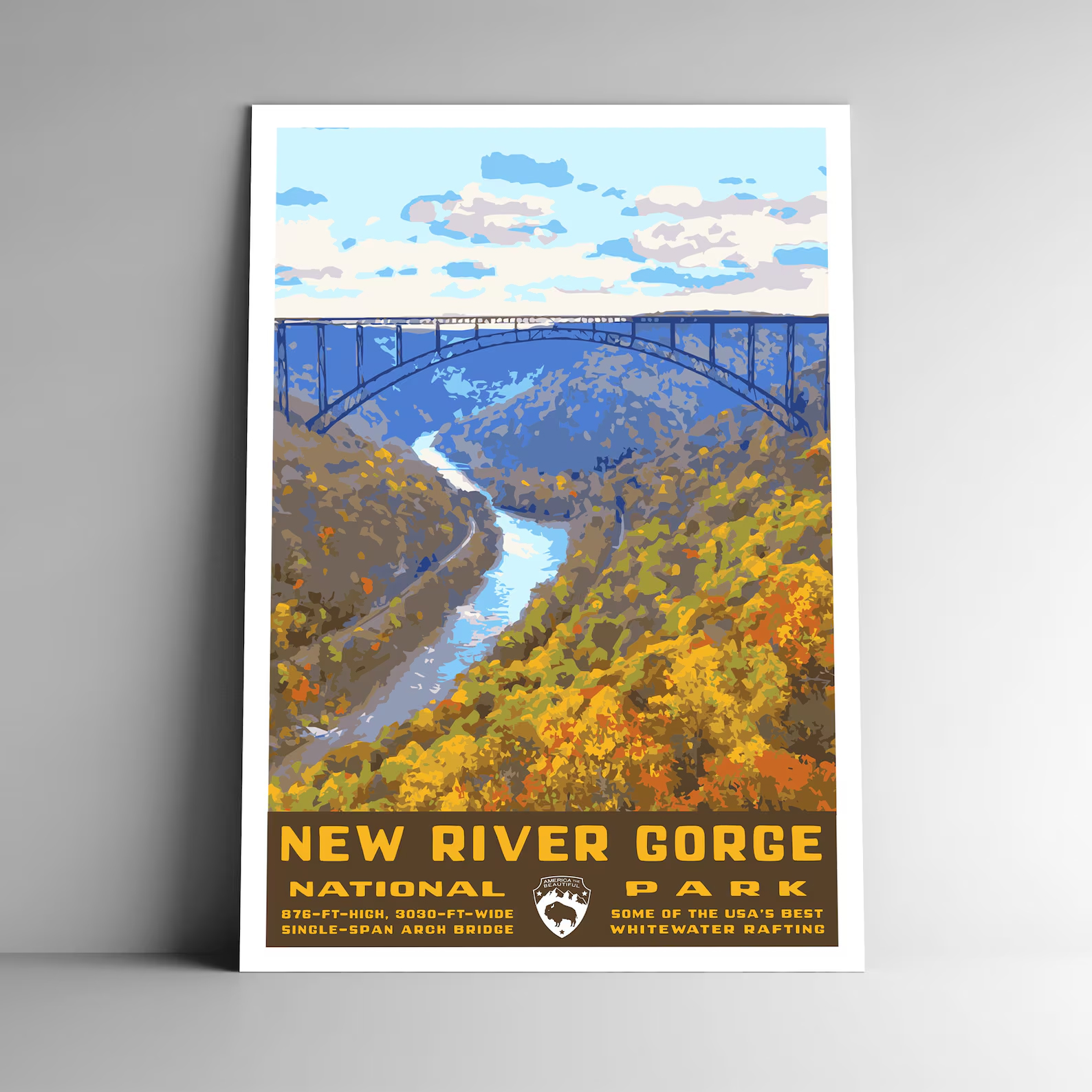 New River Gorge National Park Poster / Postcard - Go See Design