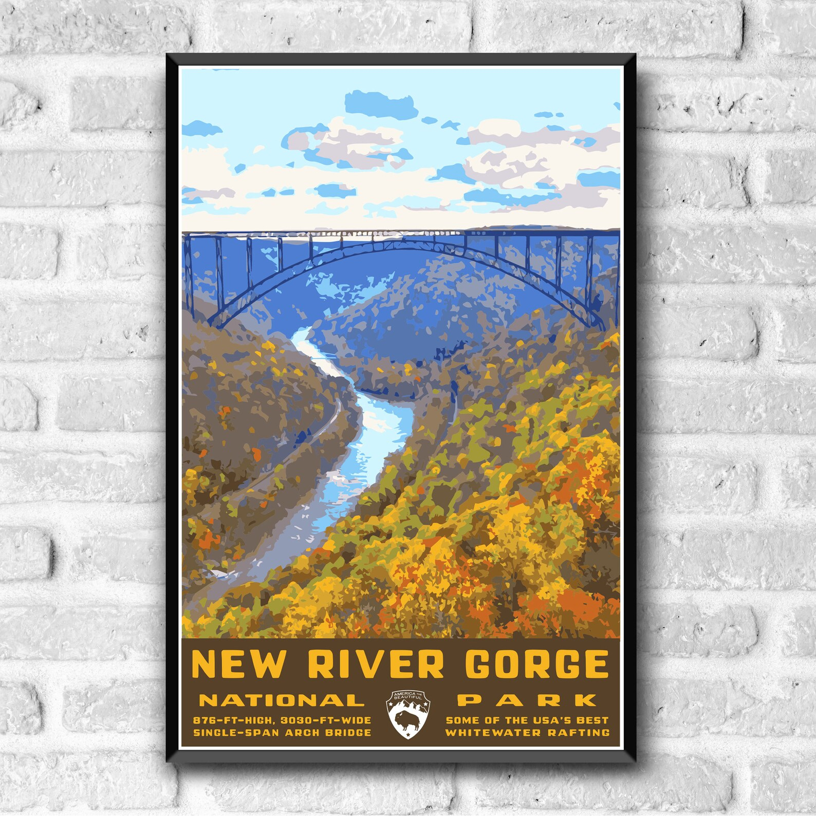 New River Gorge National Park Poster / Postcard - Go See Design
