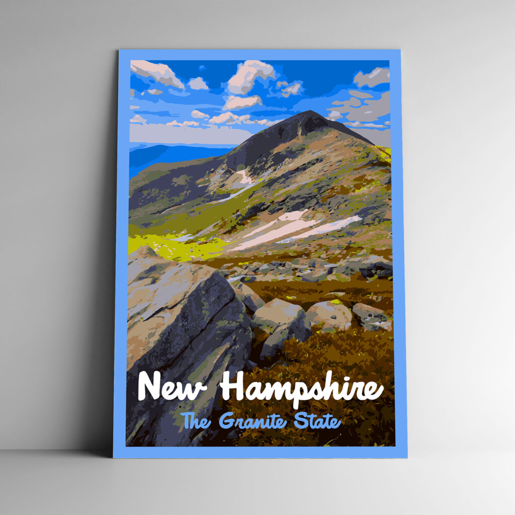 New Hampshire: The Granite State Poster / Postcard - Go See Design