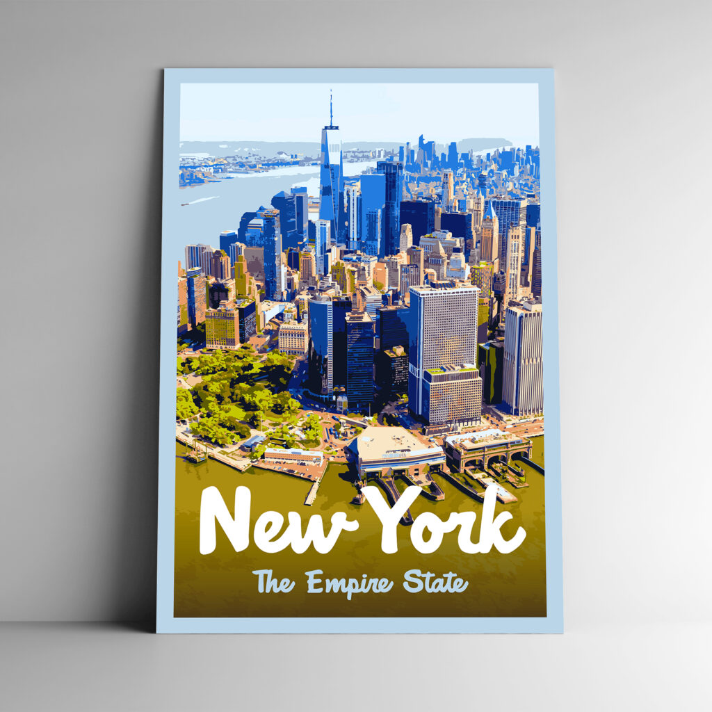 New York: The Empire State Poster / Postcard - Go See Design