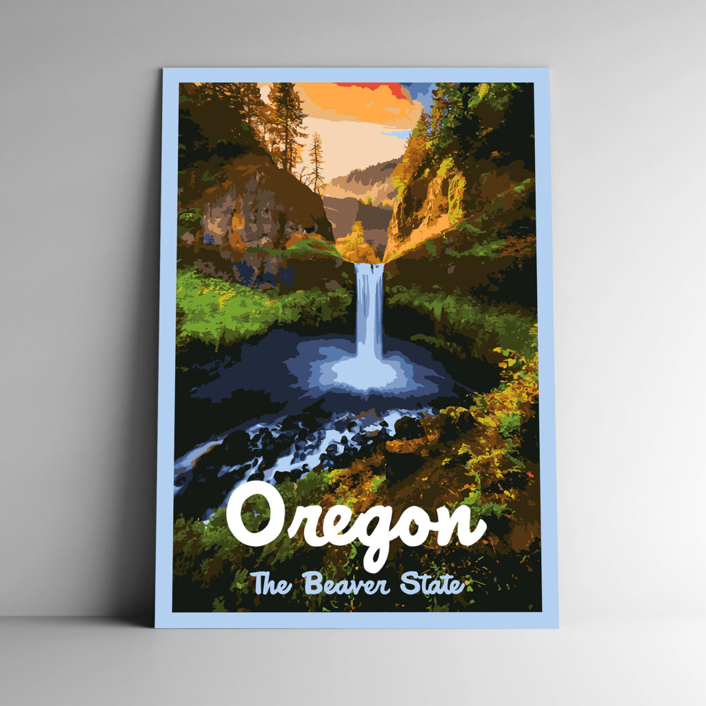 Oregon: The Beaver State Poster / Postcard - Go See Design