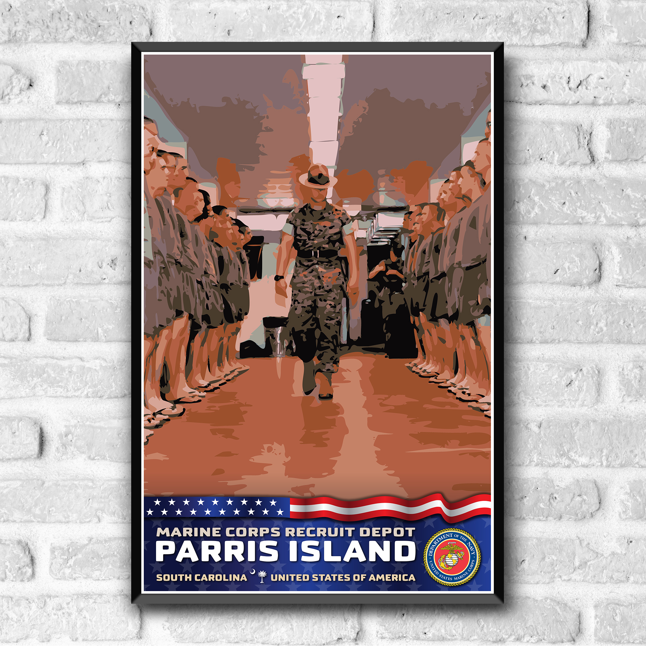 Marine Corps Recruit Depot Parris Island (Recruits) Poster / Postcard ...