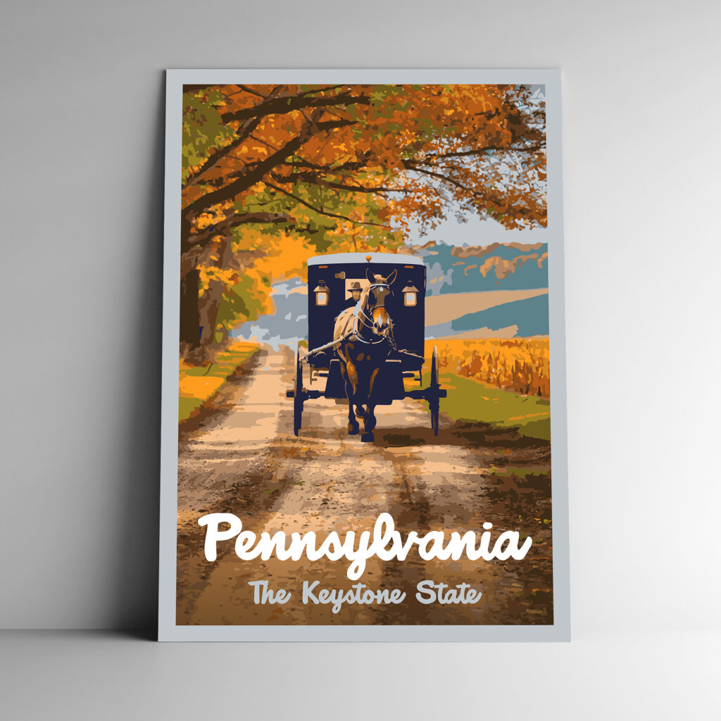 Pennsylvania: The Keystone State Poster / Postcard - Go See Design