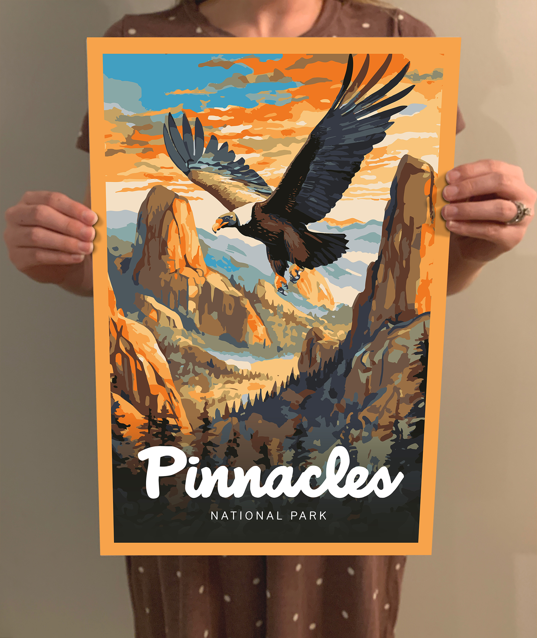 Pinnacles National Park Poster / Postcard - Go See Design
