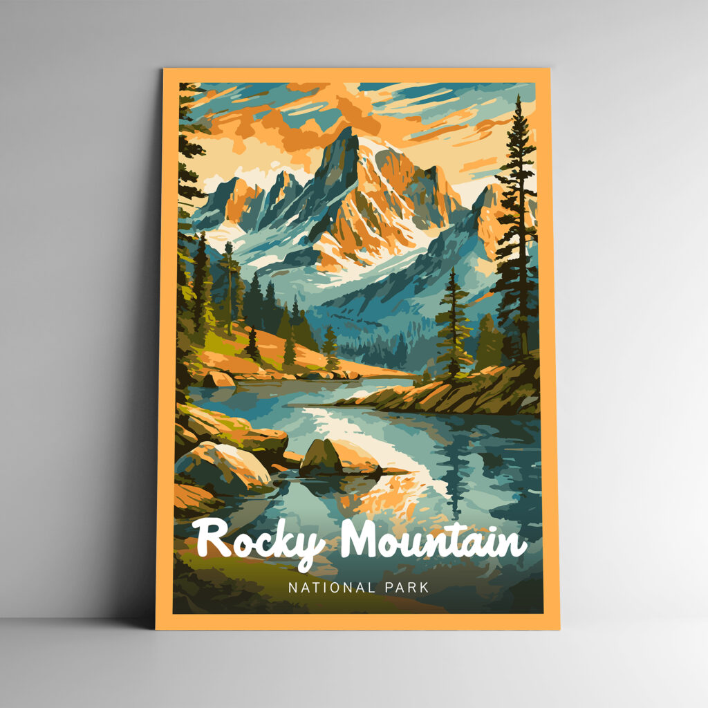 Rocky Mountain National Park Poster / Postcard - Go See Design