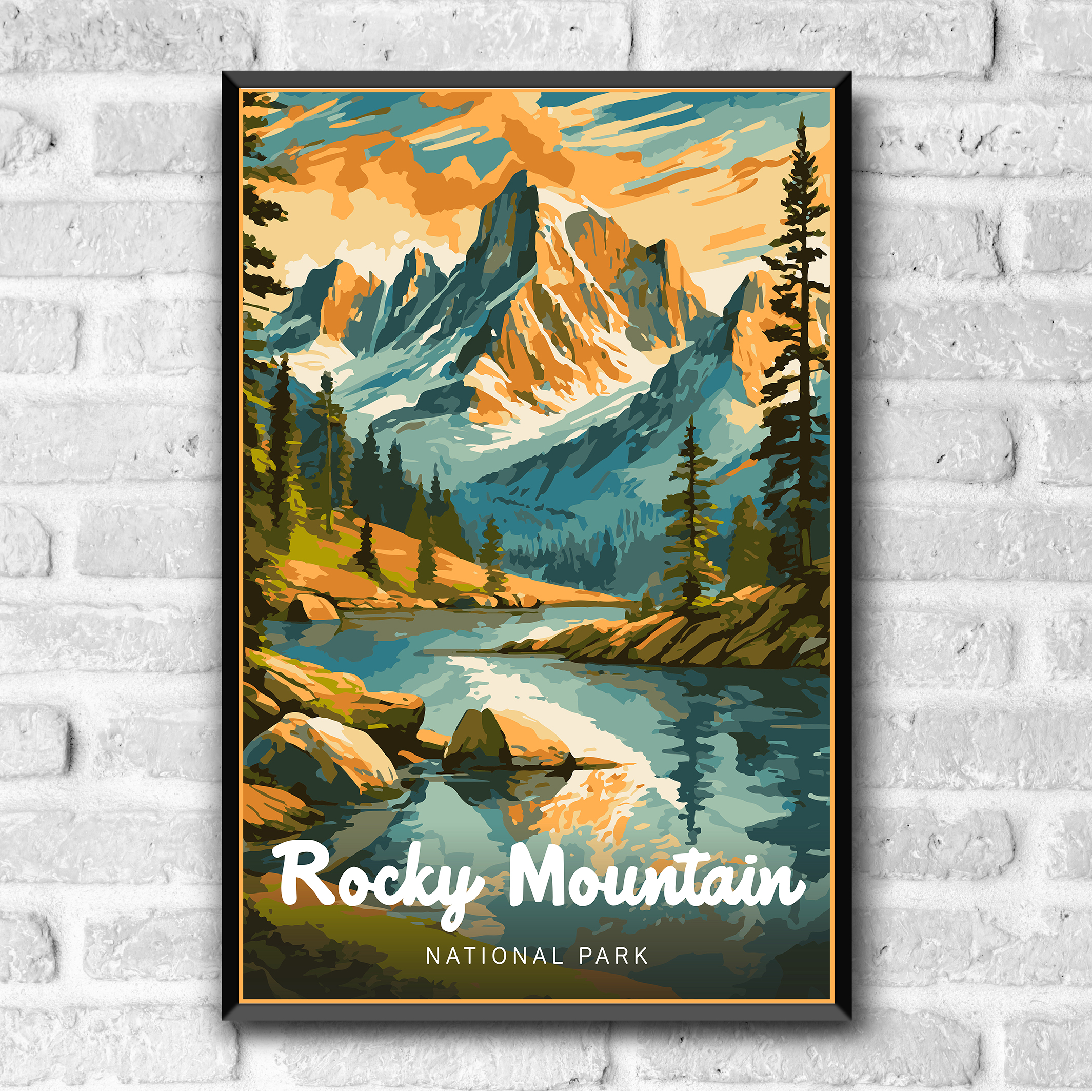 Rocky Mountain National Park Poster / Postcard - Go See Design