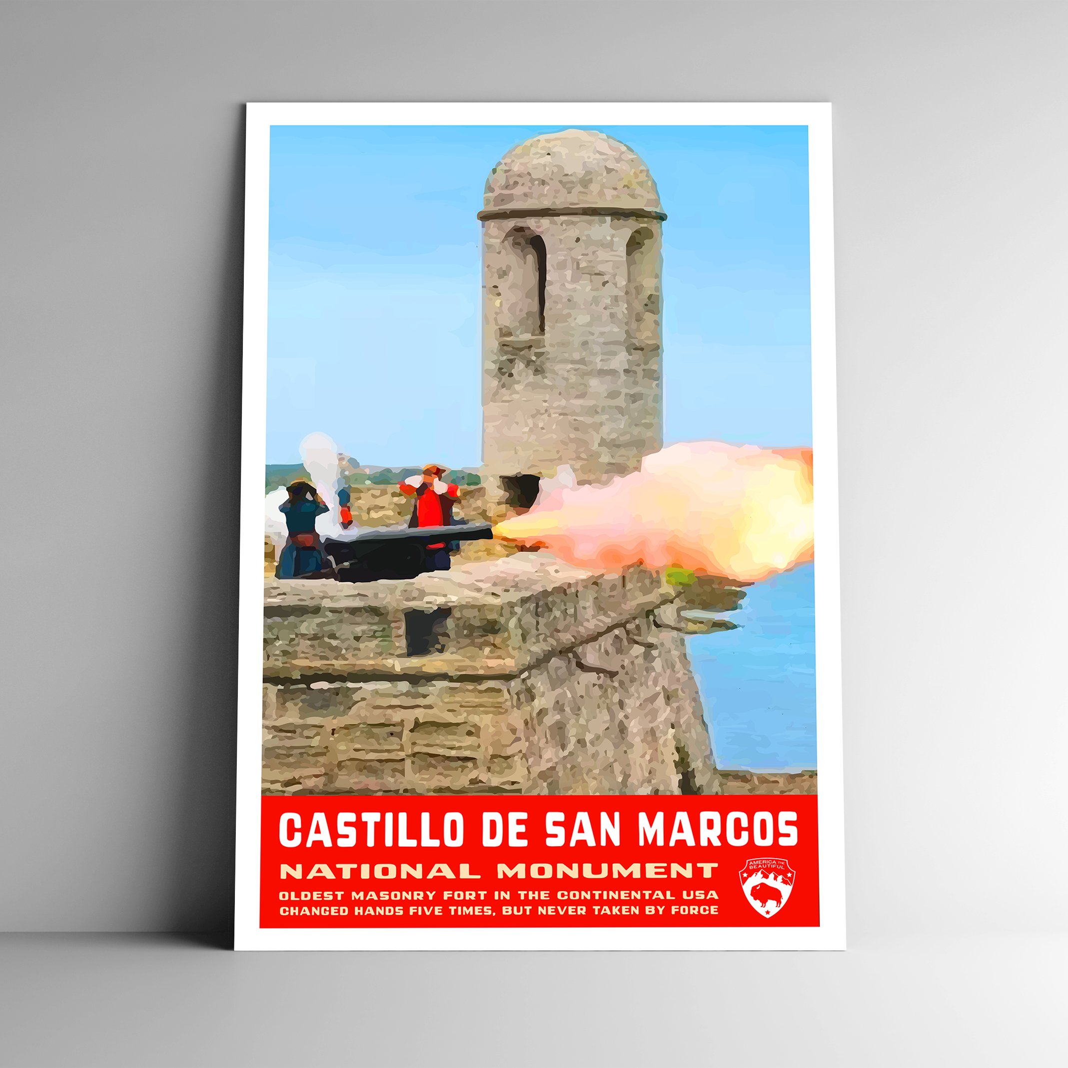 Castillo de San Marcos National Monument Poster / Postcard - Go See Design