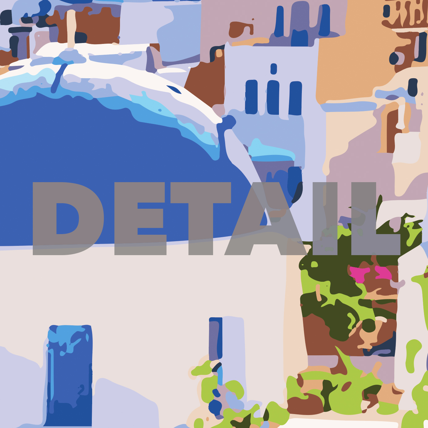 Santorini Greece Poster / Postcard - Go See Design
