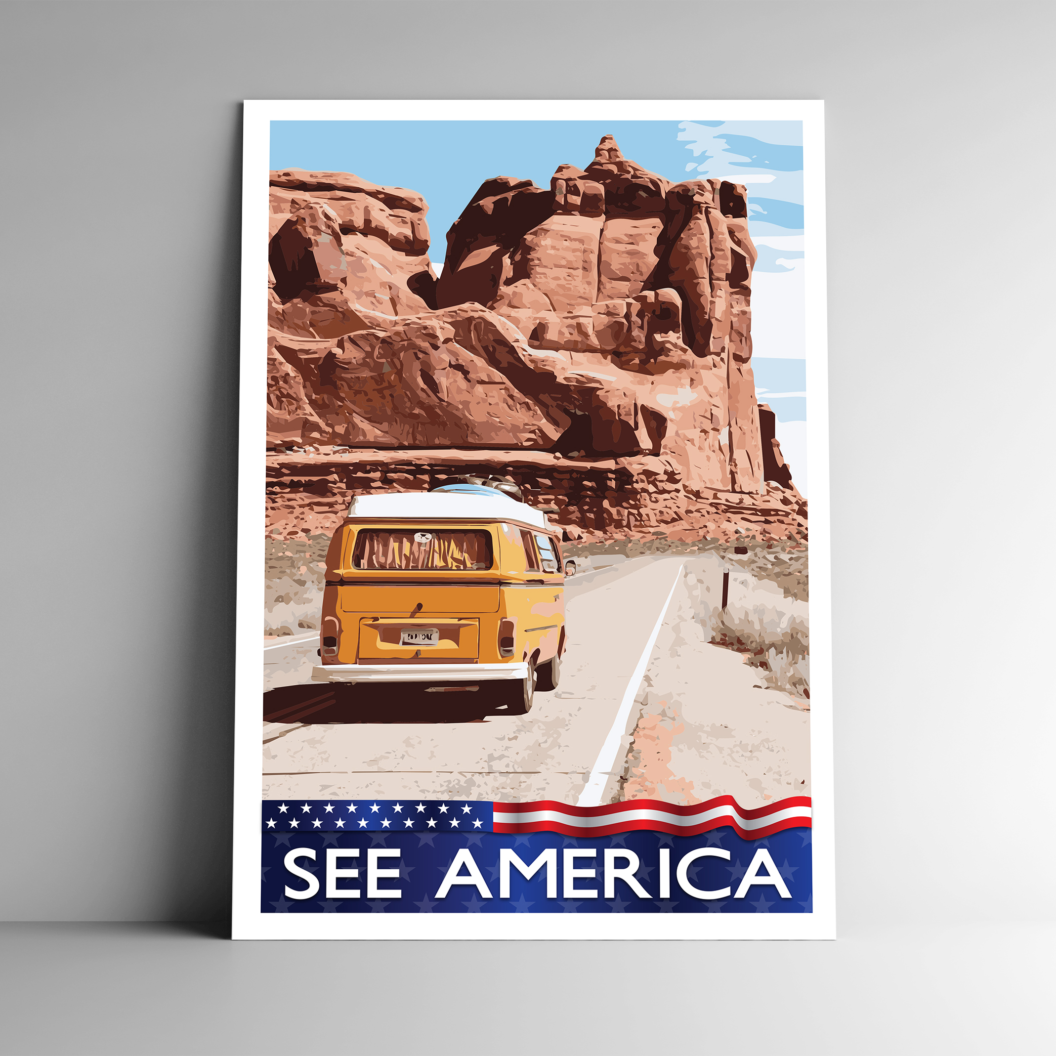 See America Poster / Postcard - Go See Design