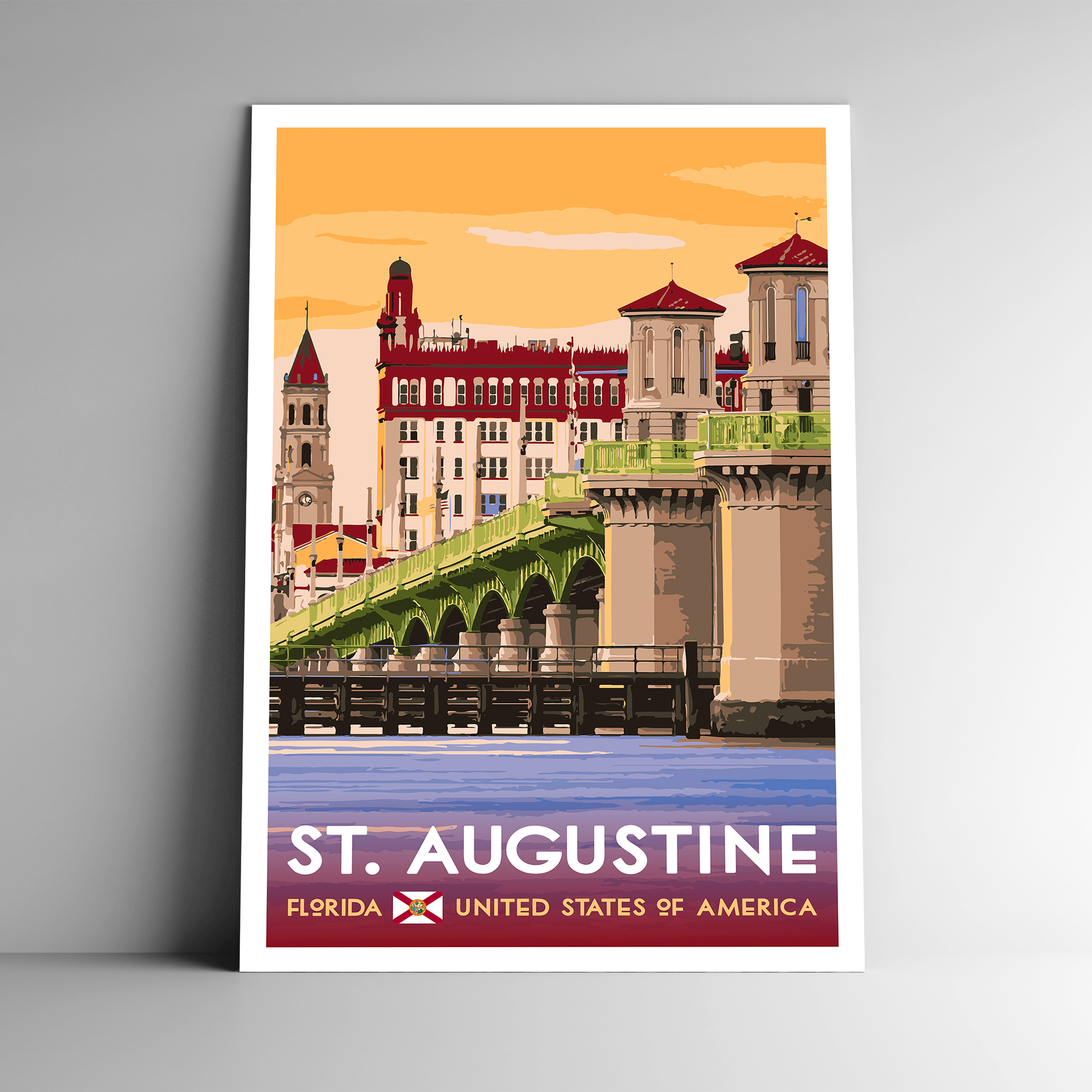 St. Augustine Florida Poster / Postcard - Go See Design