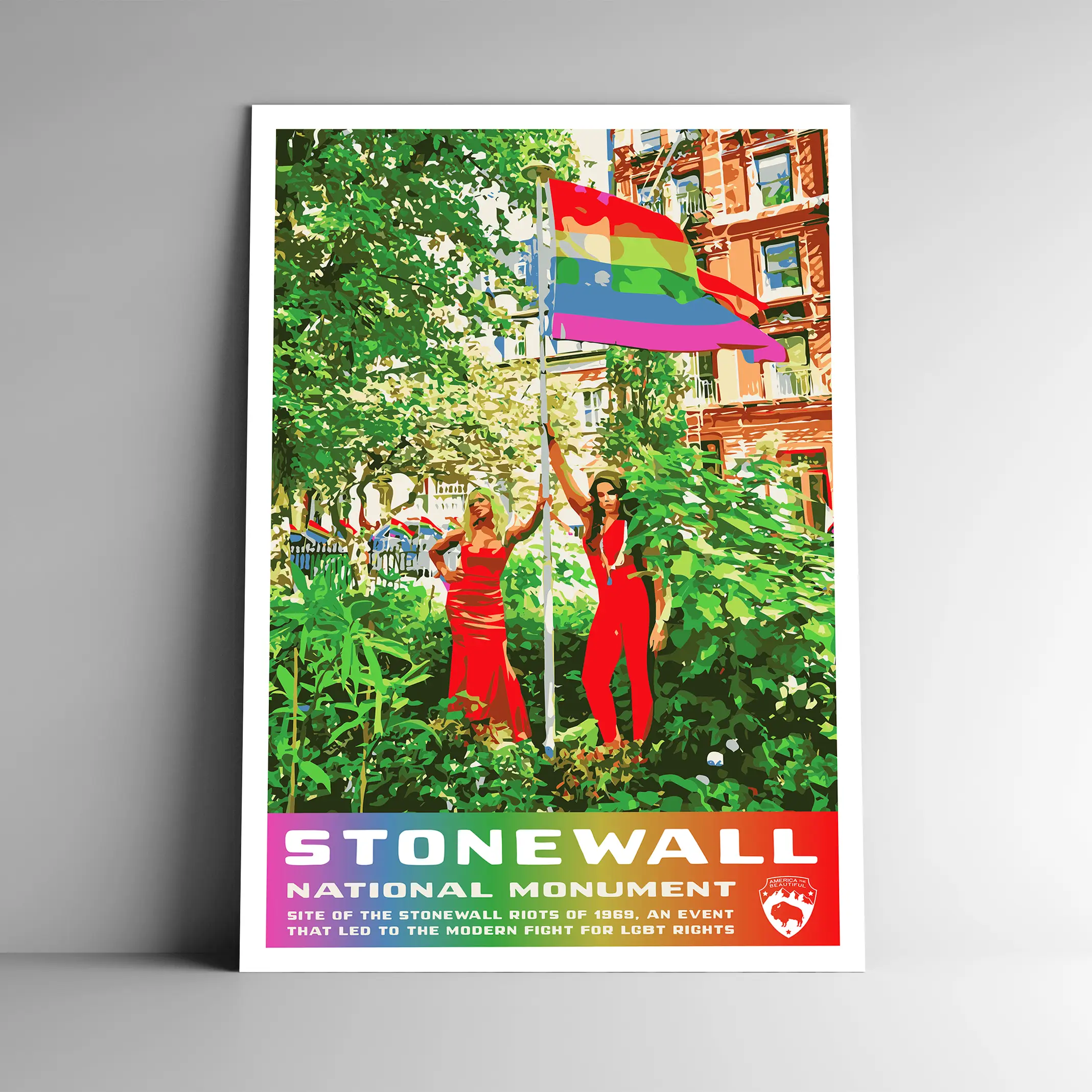 Stonewall National Monument Poster / Postcard - Go See Design