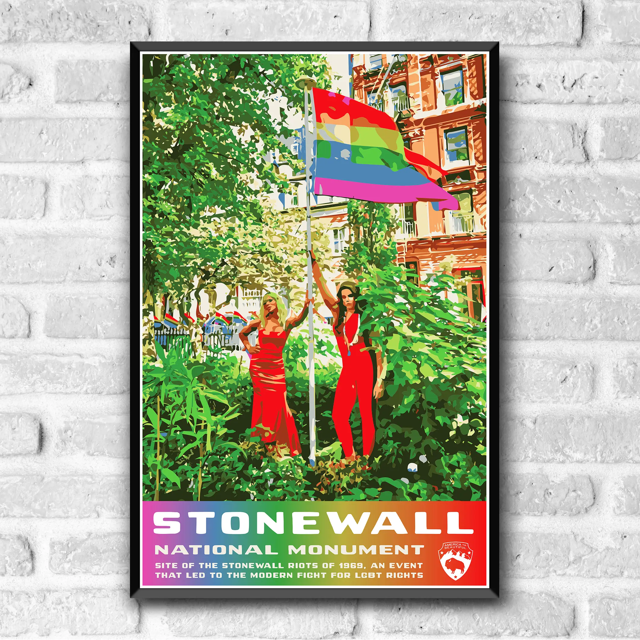 Stonewall National Monument Poster / Postcard - Go See Design