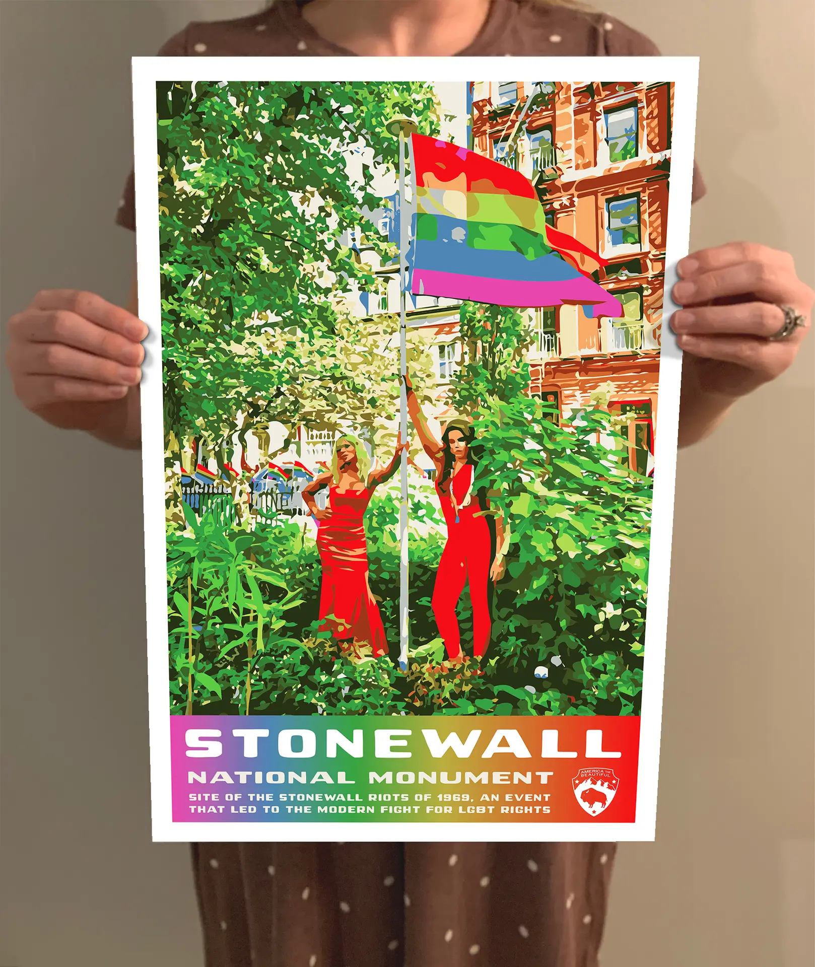 Stonewall National Monument Poster / Postcard - Go See Design