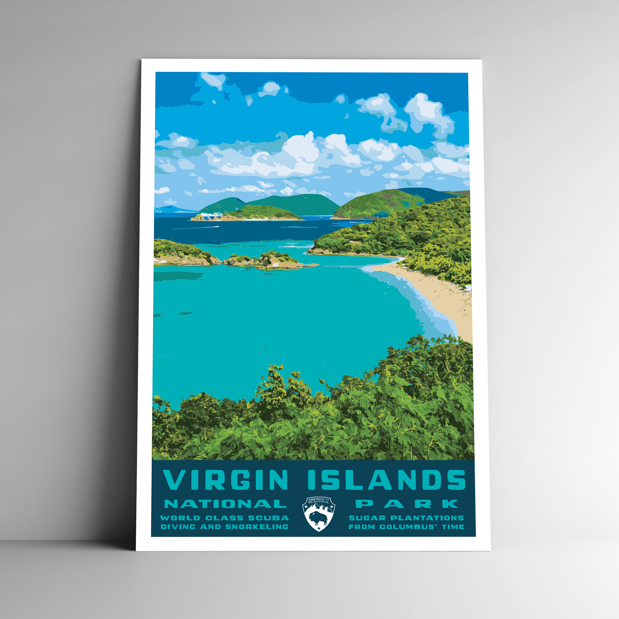 Virgin Islands National Park Poster / Postcard - Go See Design