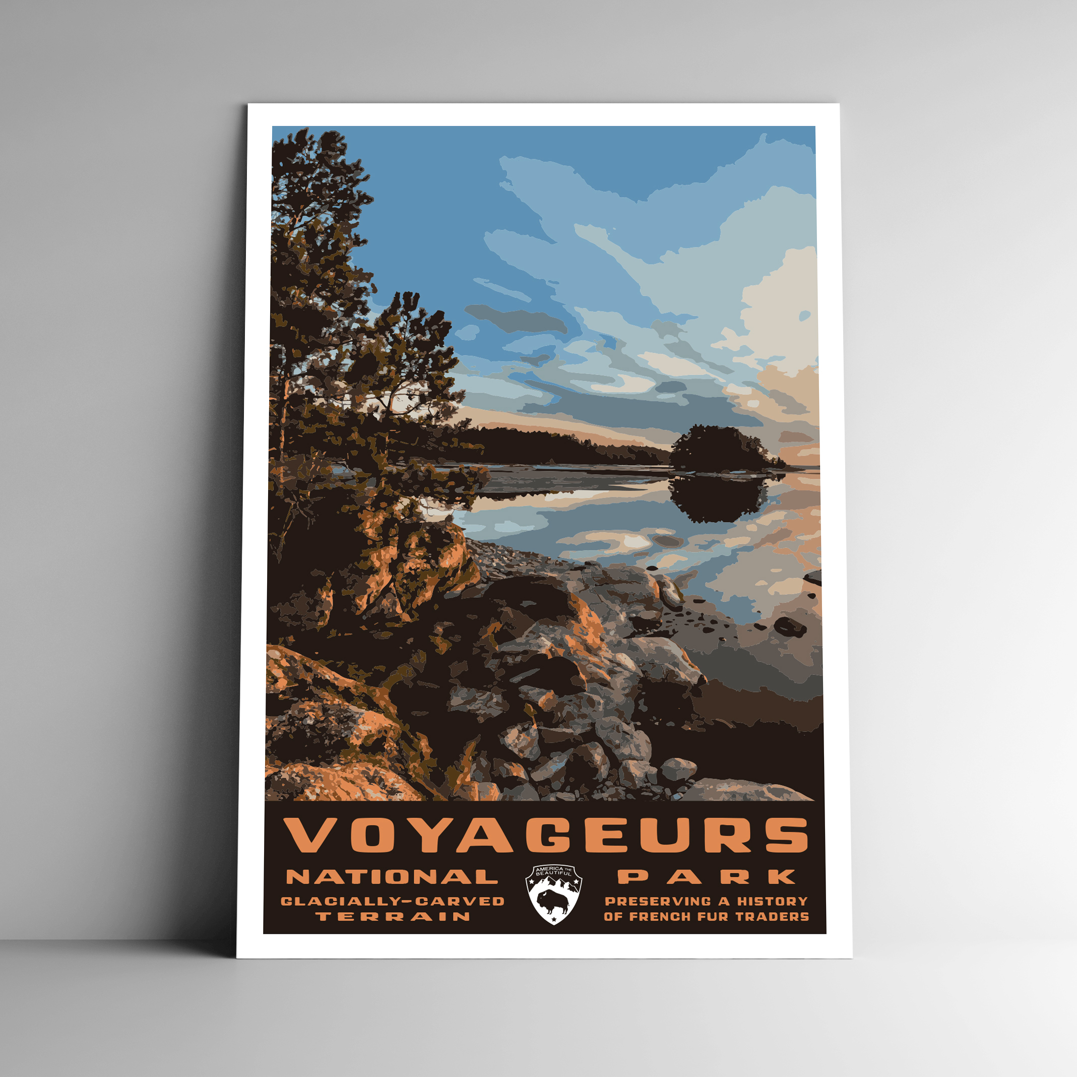 Voyageurs National Park Poster / Postcard - Go See Design