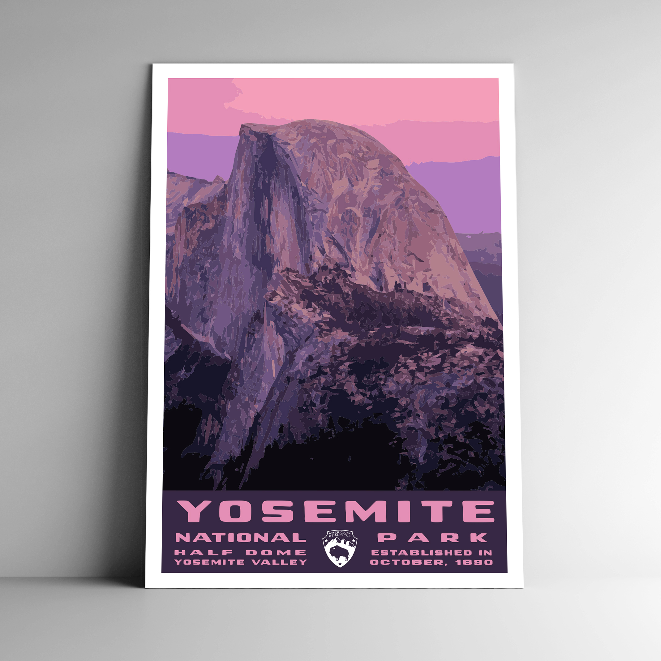 Yosemite National Park (Half Dome) Poster / Postcard - Go See Design