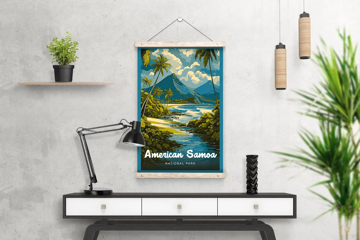 American Samoa National Park Poster / Postcard - Go See Design