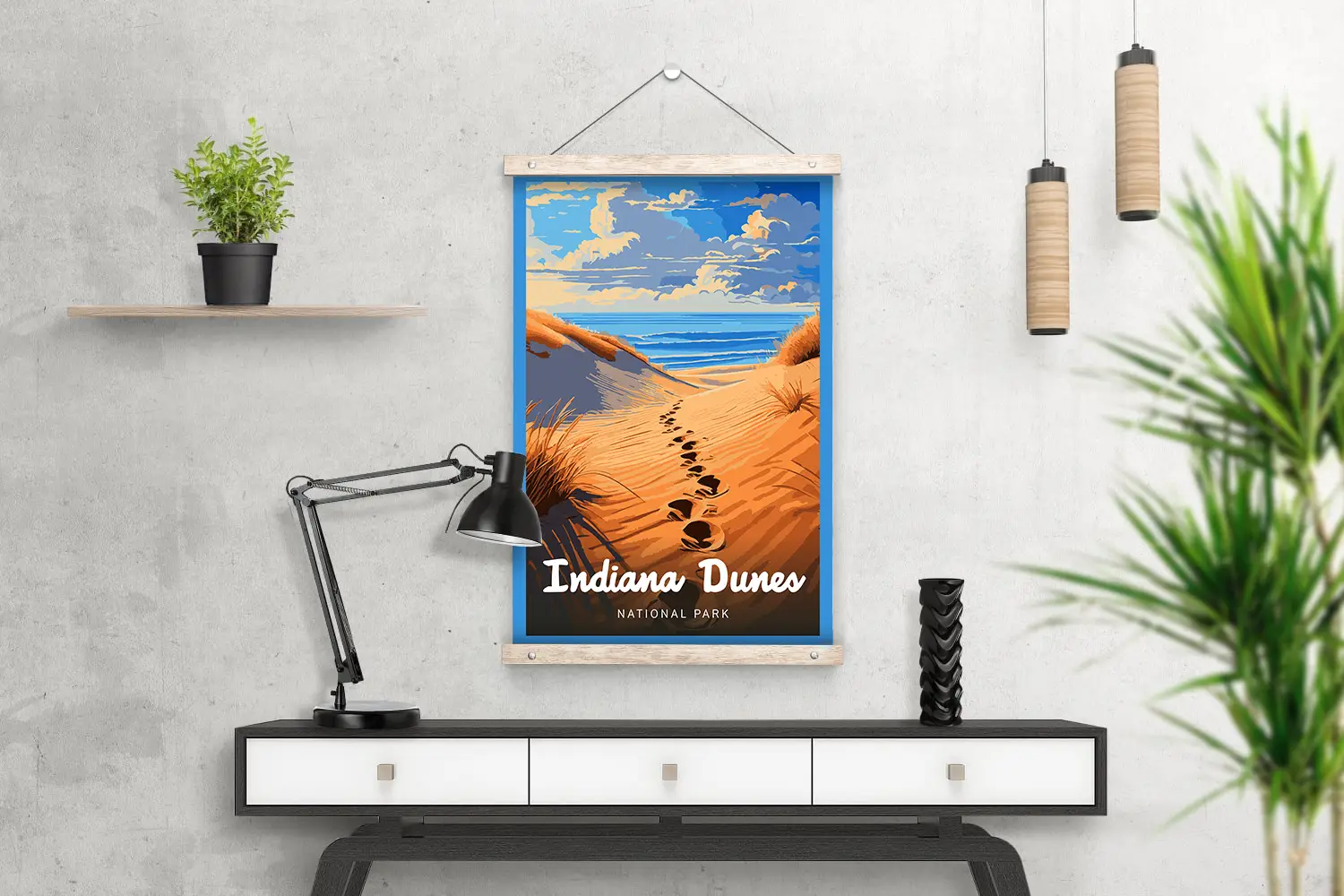 Indiana Dunes National Park Poster / Postcard - Go See Design